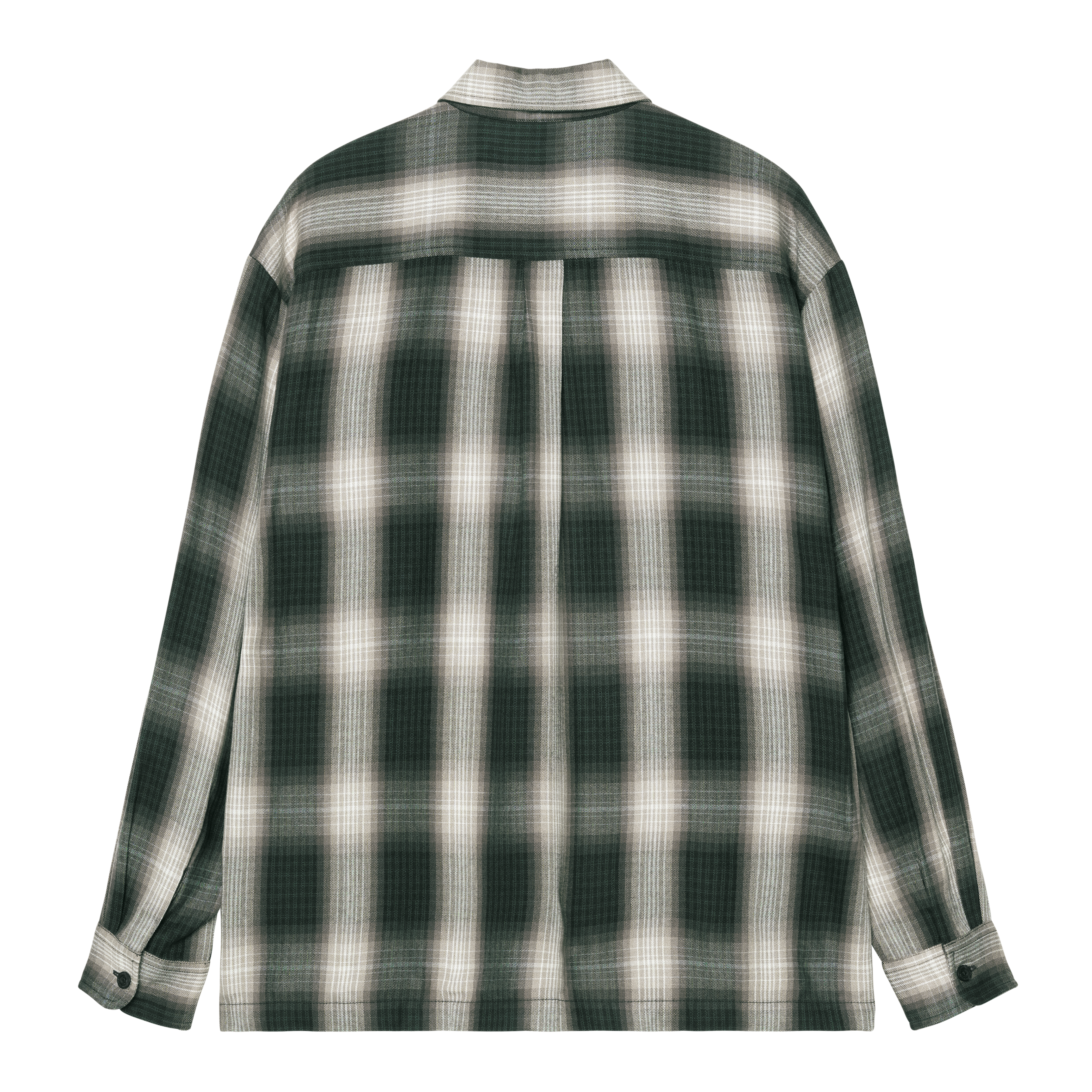 Carhartt WIP L/S Harlin Shirt, Harlin Check, Kale Green | Official ...