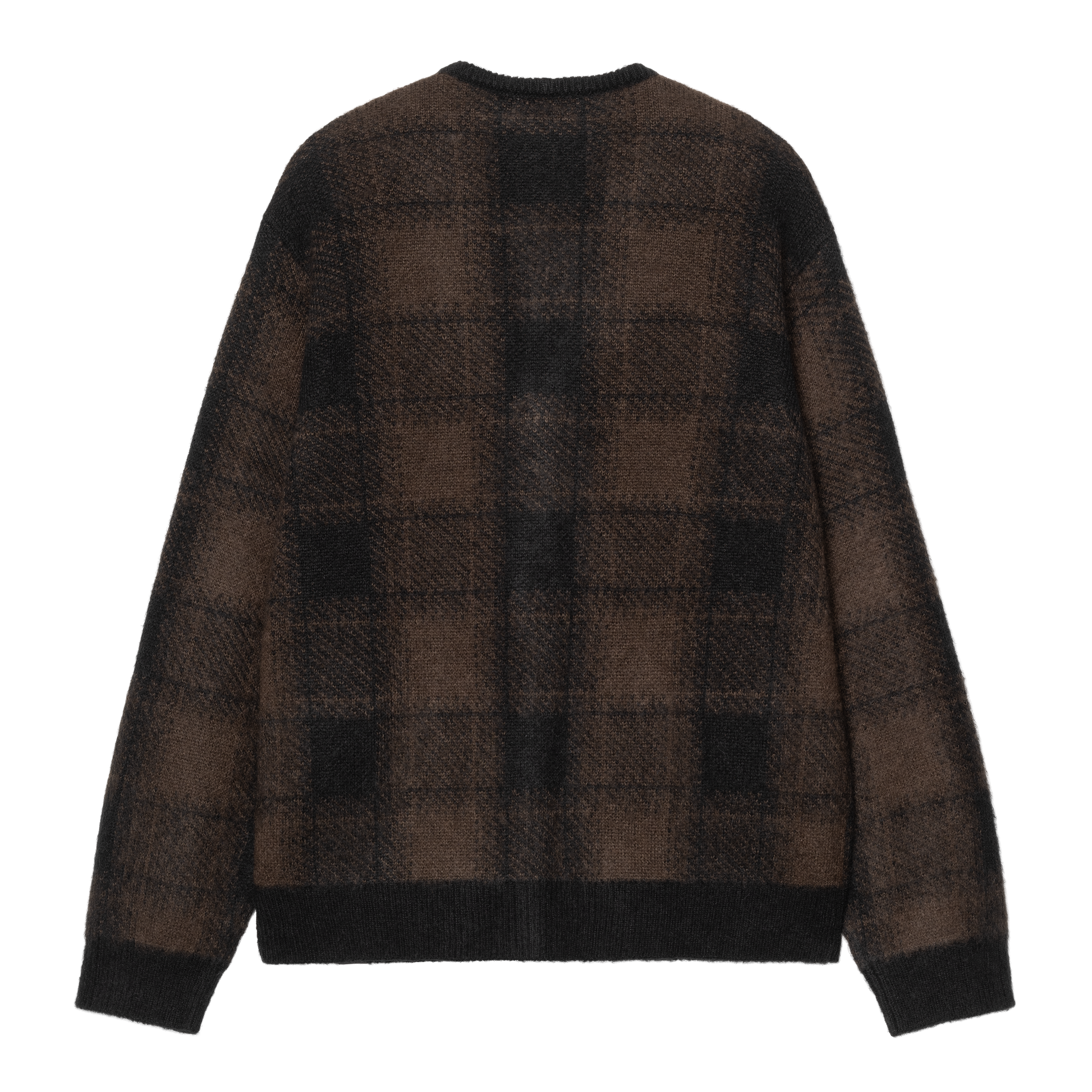 Carhartt WIP Everson Cardigan, Everson Jacquard, Black / Palisander ...