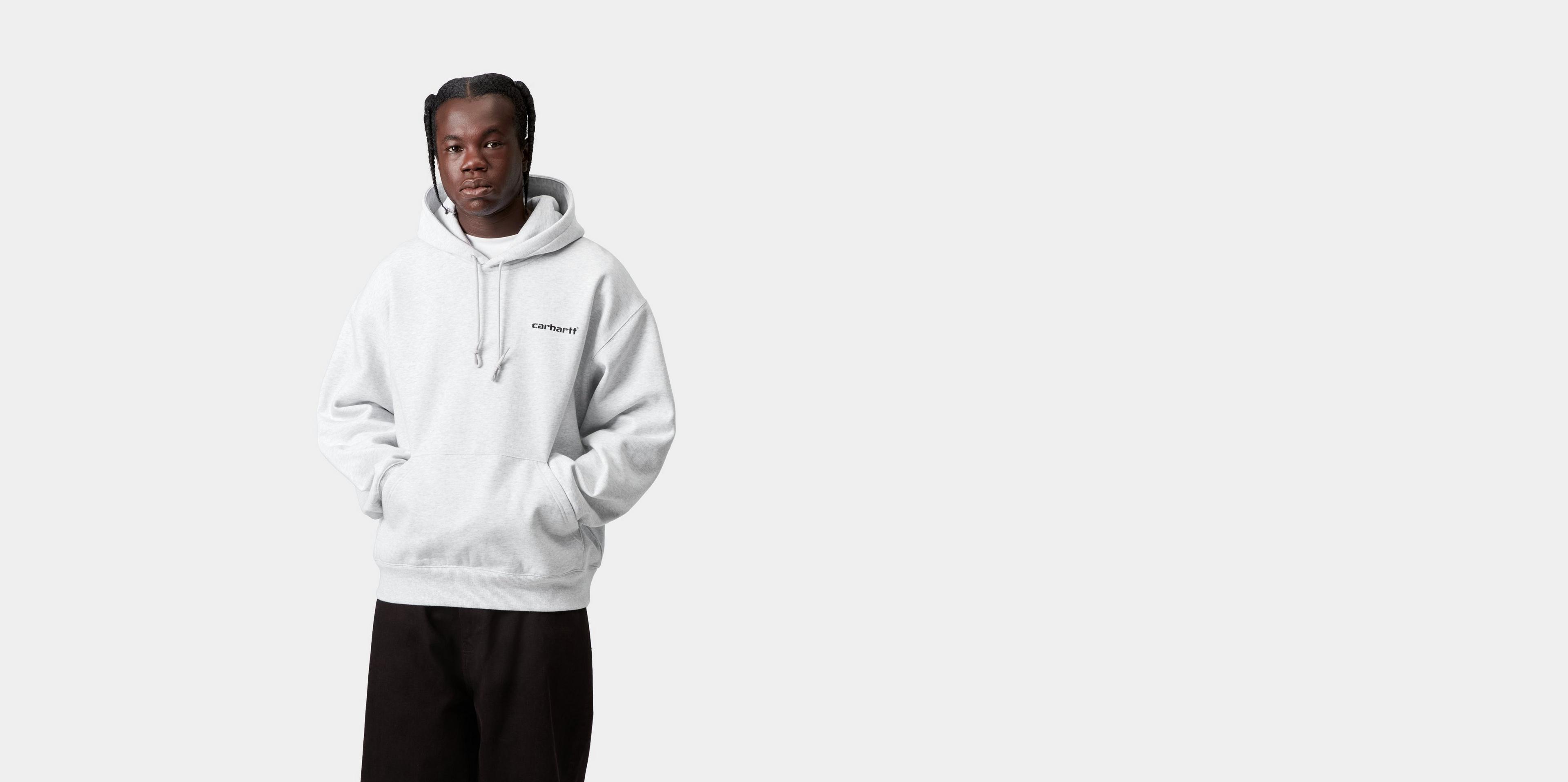 Carhartt WIP Hooded Caps Sweatshirt, Ash Heather | Boutique en ligne ...