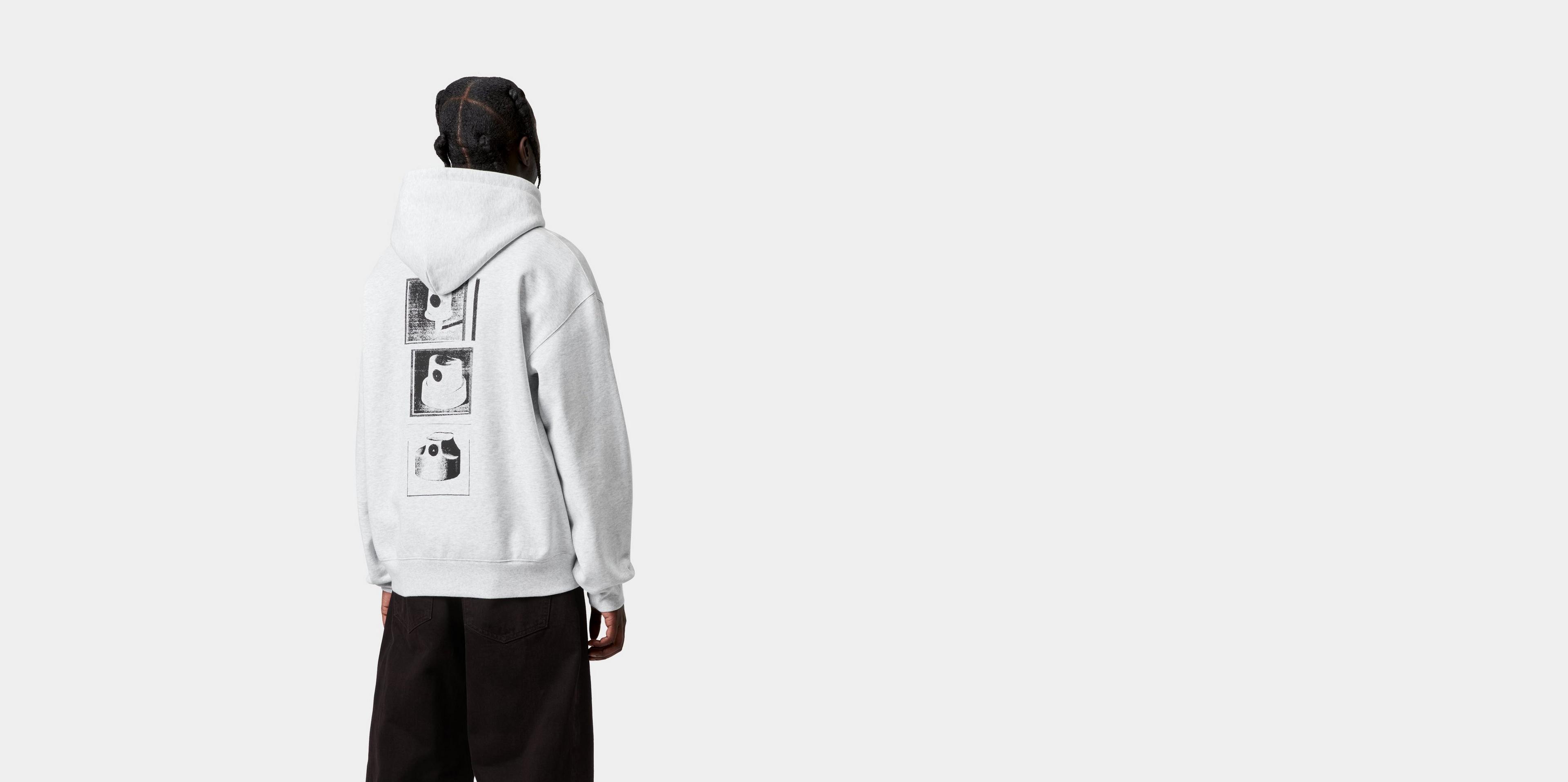 Carhartt WIP Hooded Caps Sweatshirt, Ash Heather | Boutique en ligne ...