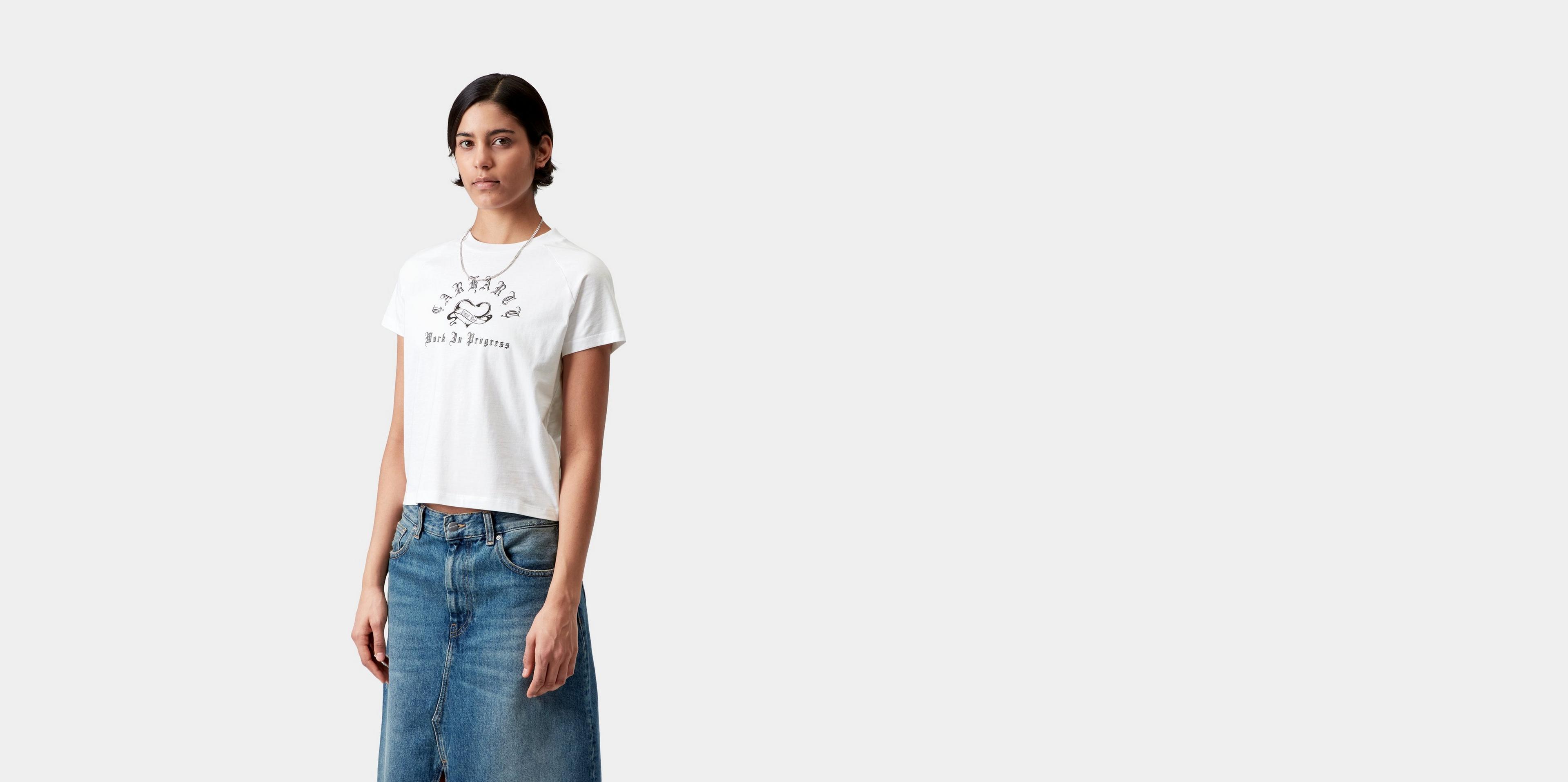 Carhartt WIP W' S/S Honest Work T-Shirt, White / Black | Official ...