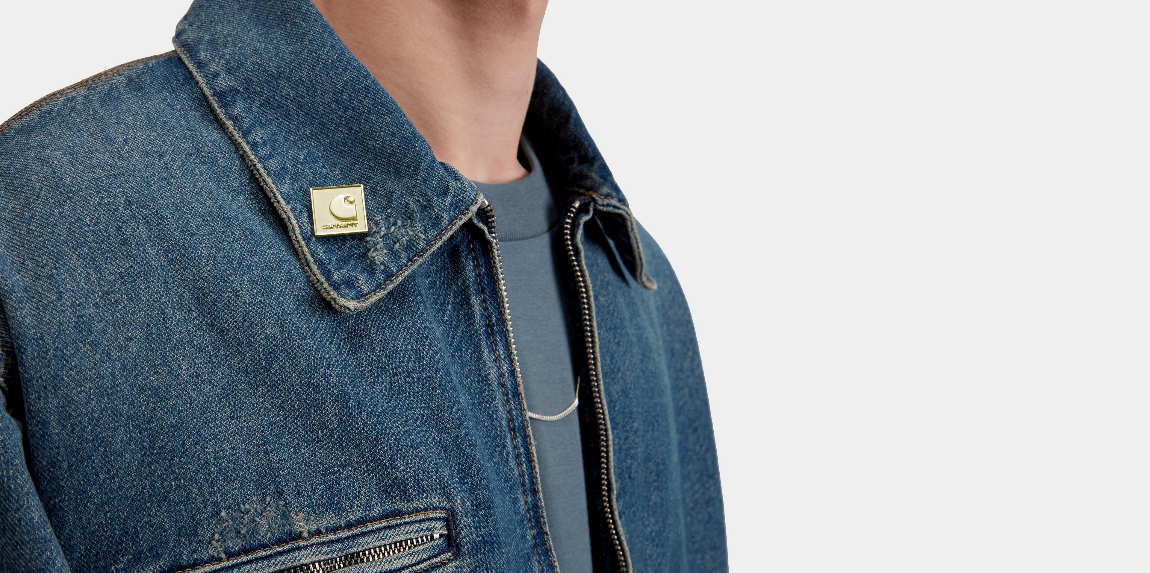 Carhartt WIP Square Label Pin, Gold | Official Online Store