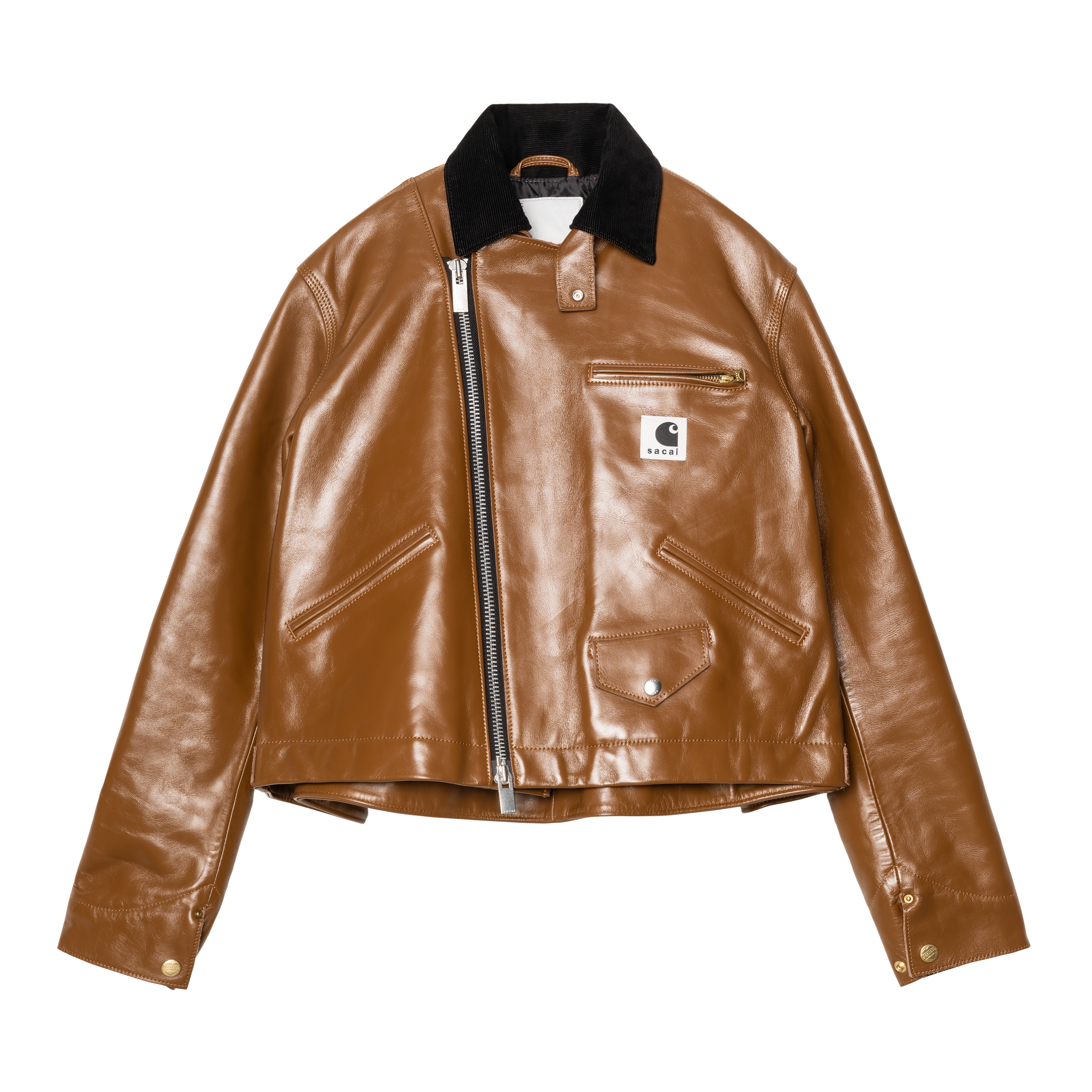 Carhartt WIP sacai x Carhartt WIP W' Leather Jacket, Sacai Dark Beige ...
