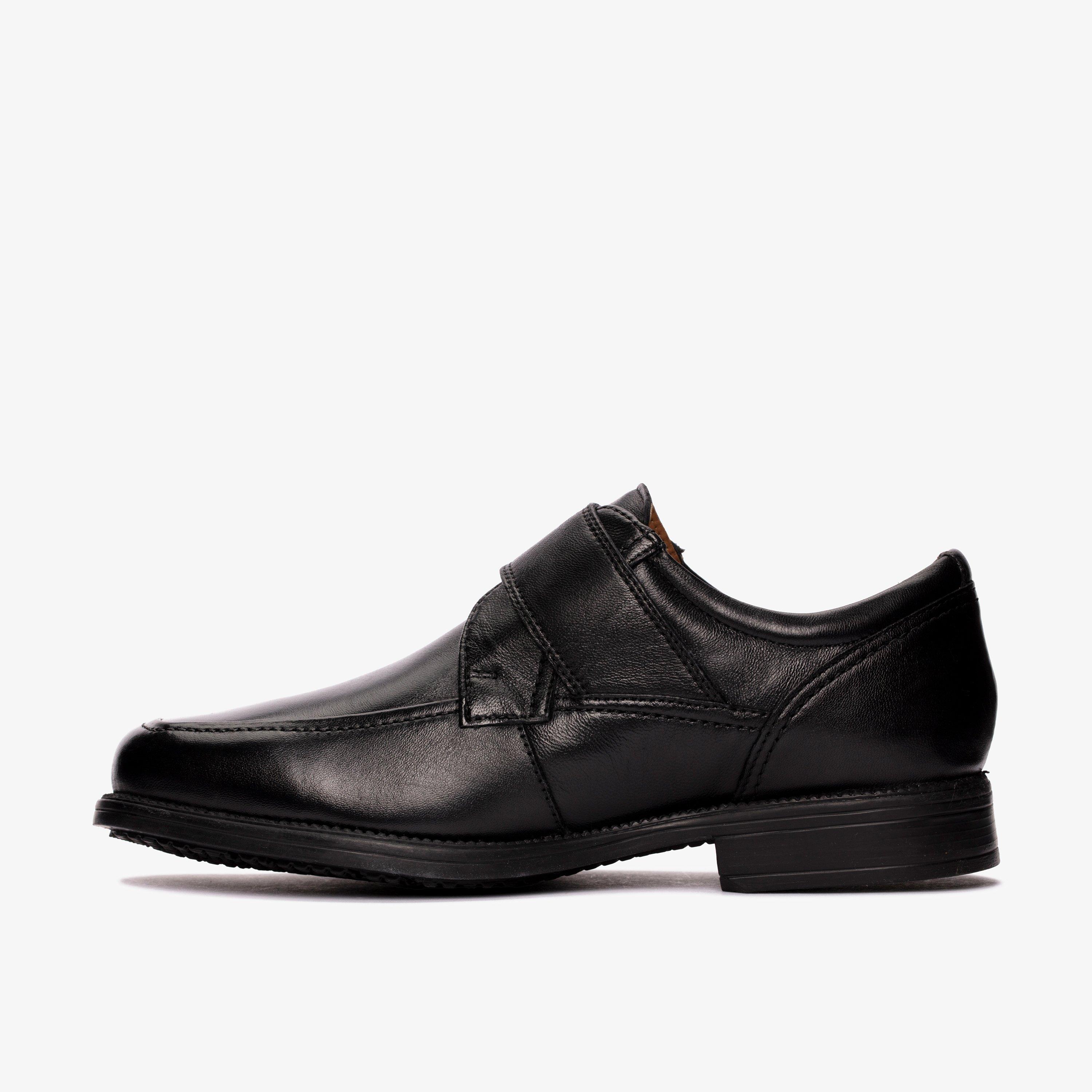 Mens Hail Roll Black Leather Shoes Slip Ons | Clarks Outlet