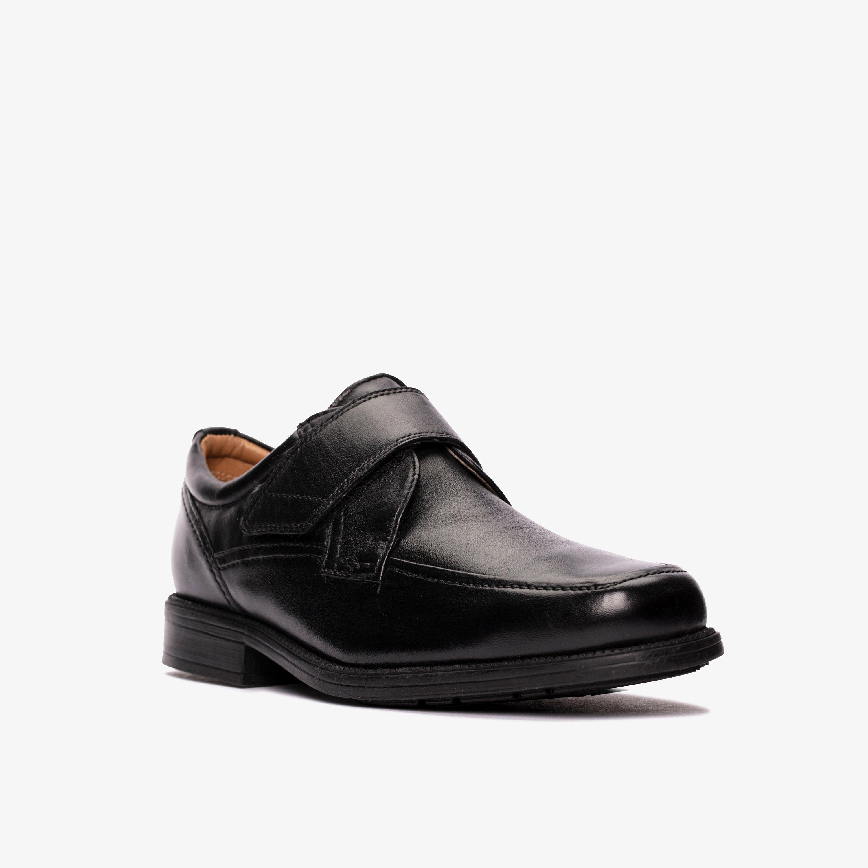 Mens Hail Roll Black Leather Shoes Slip Ons | Clarks Outlet