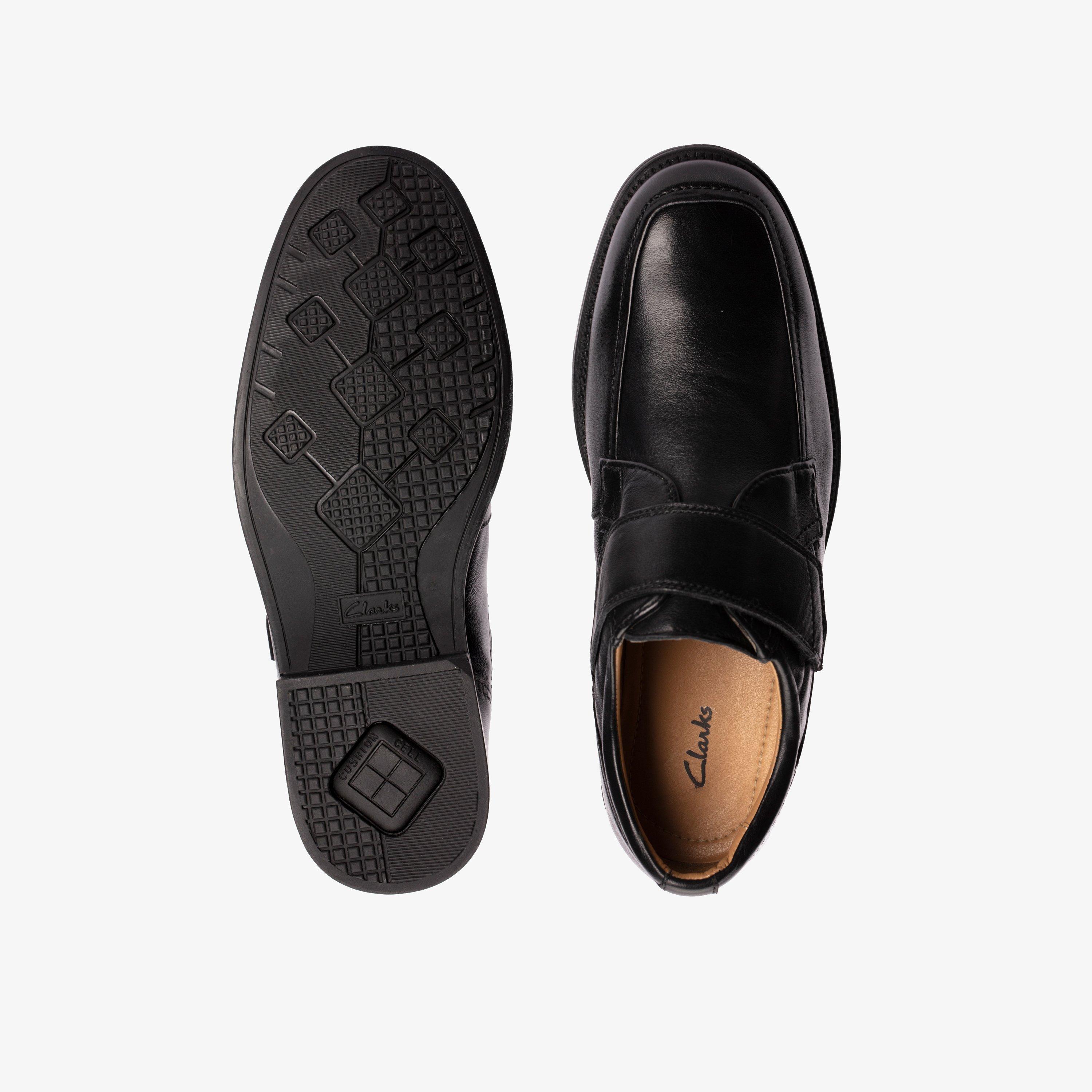 Mens Hail Roll Black Leather Shoes Slip Ons | Clarks Outlet