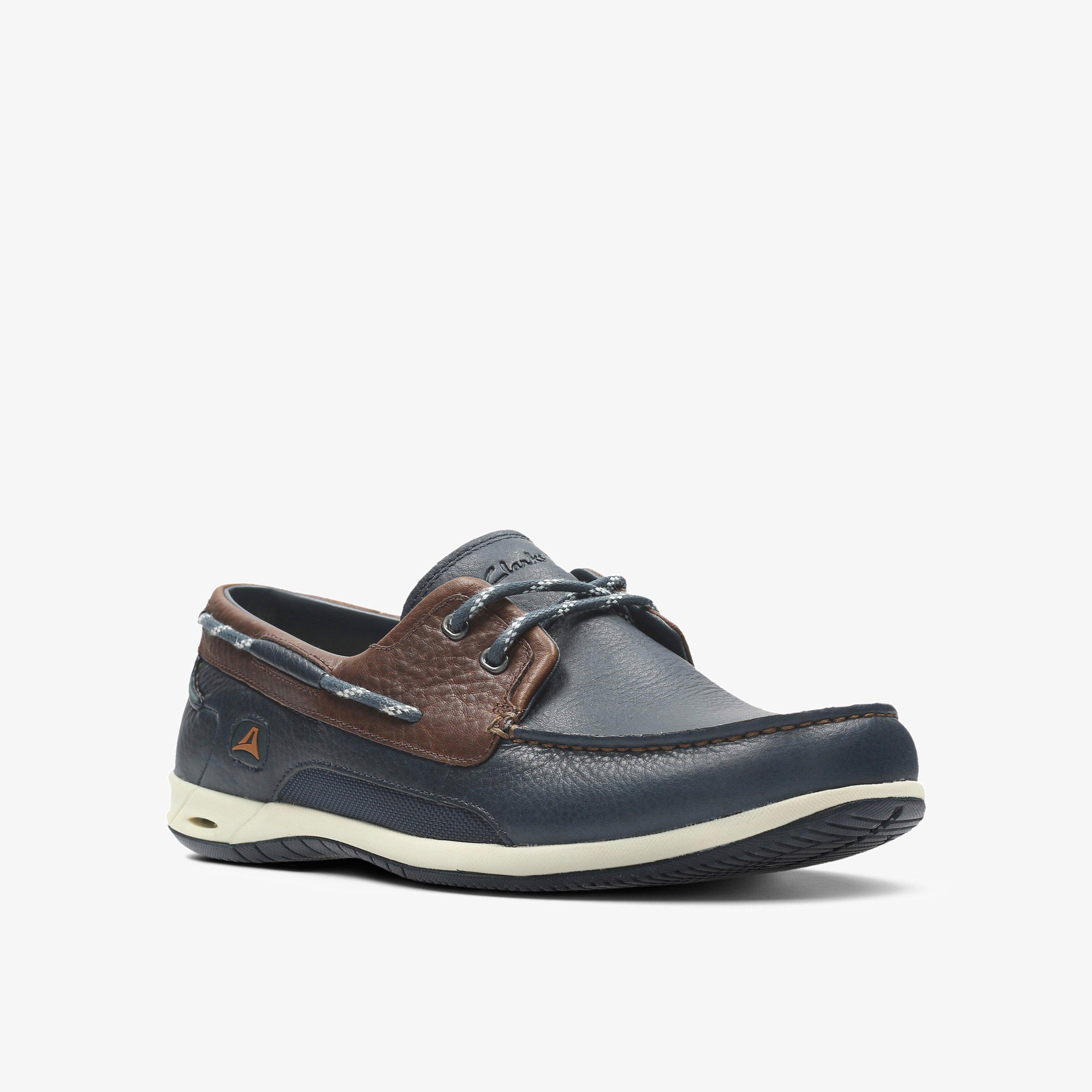 Scarpe da barca in pelle multicolore da uomo | Clarks