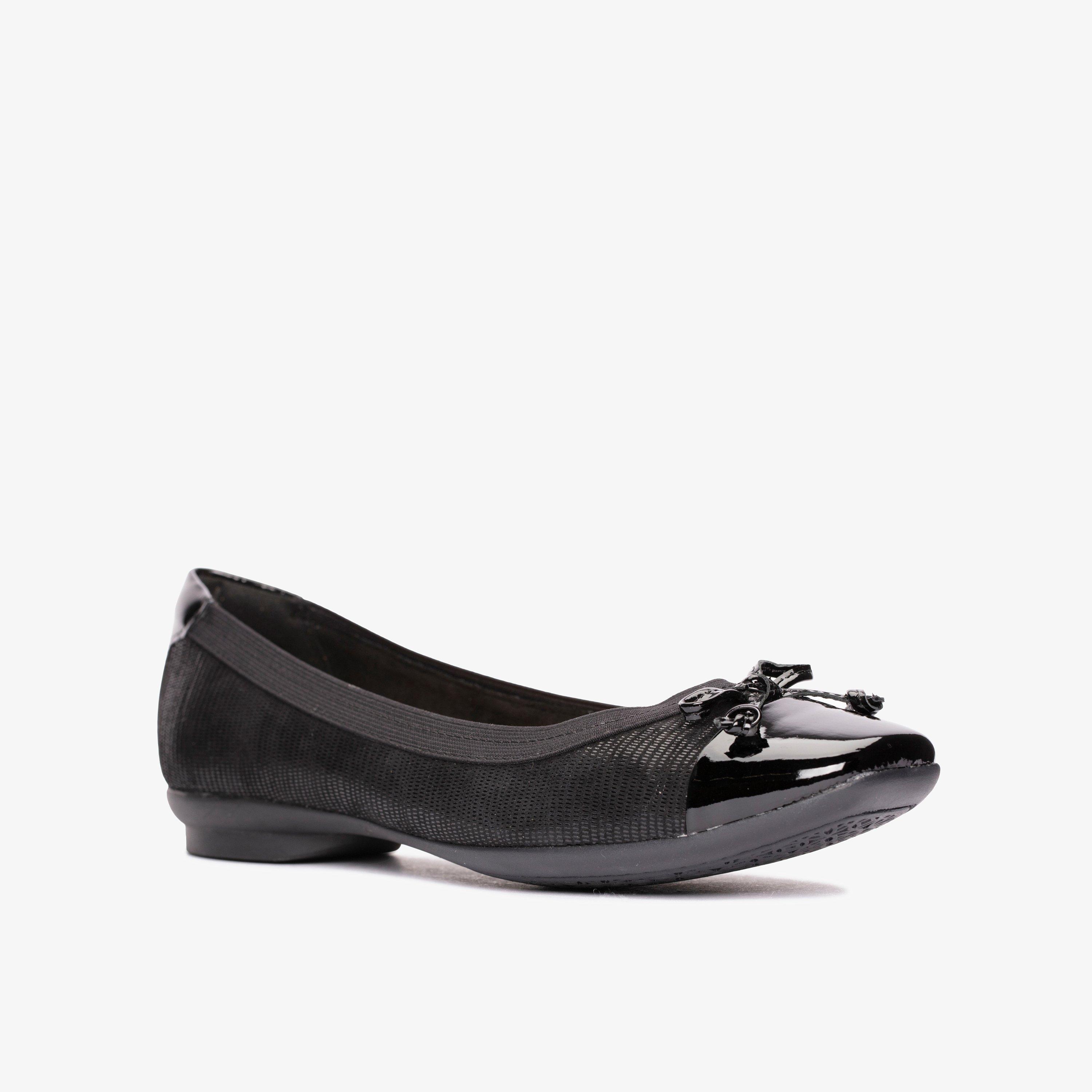 Zapatos de mujer Candra Glow de ante negro tipo bailarina sin cordones ...