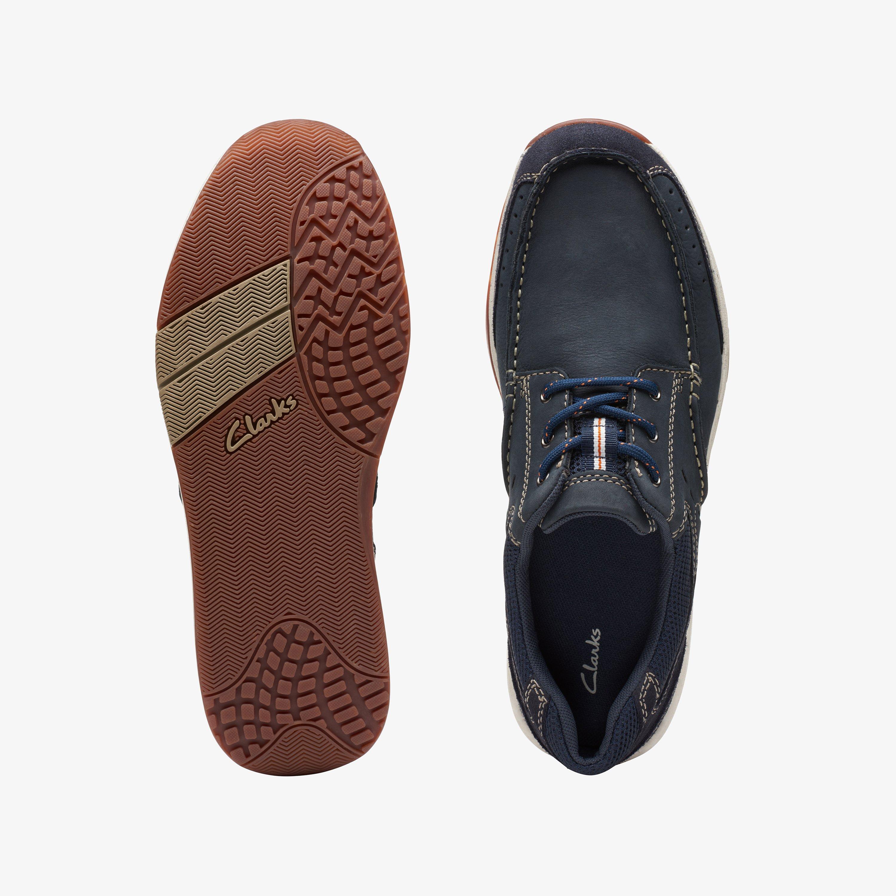 Mens Allston Edge Navy Nubuck Lace Up Shoes | Clarks