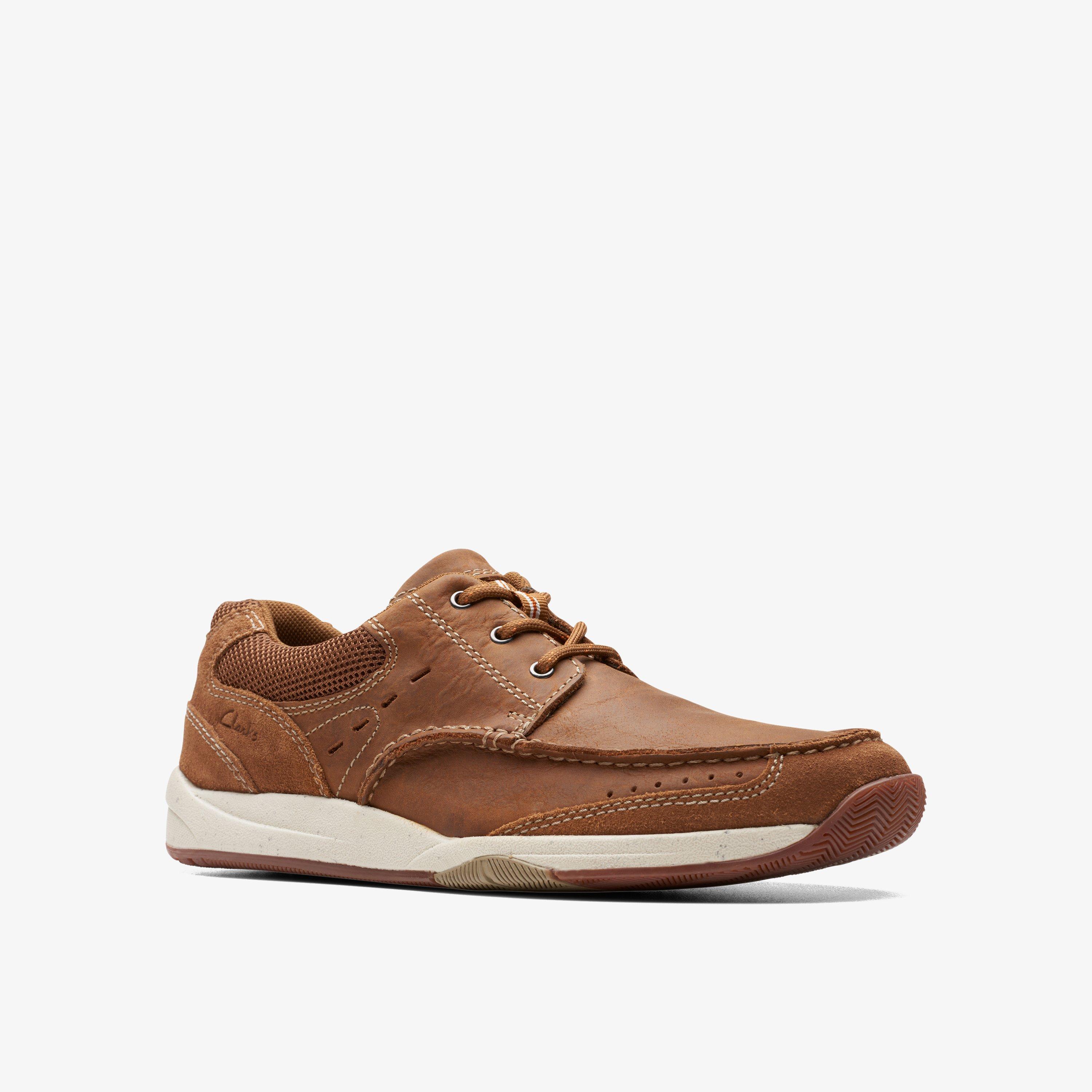 Mens Allston Edge Tan Nubuck Lace Up Shoes | Clarks
