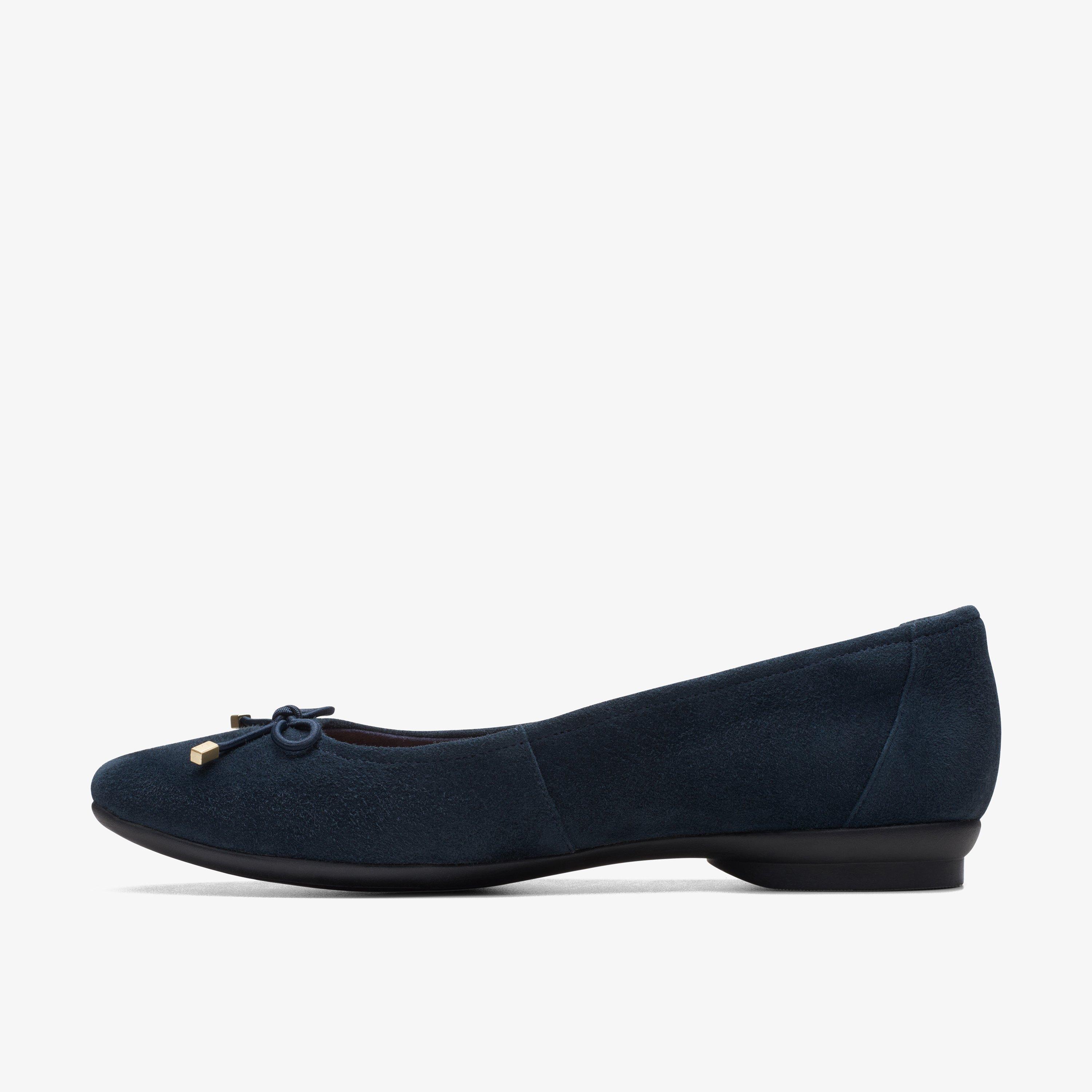 Zapatos de mujer Candra Light azul marino de ante tipo bailarina sin ...