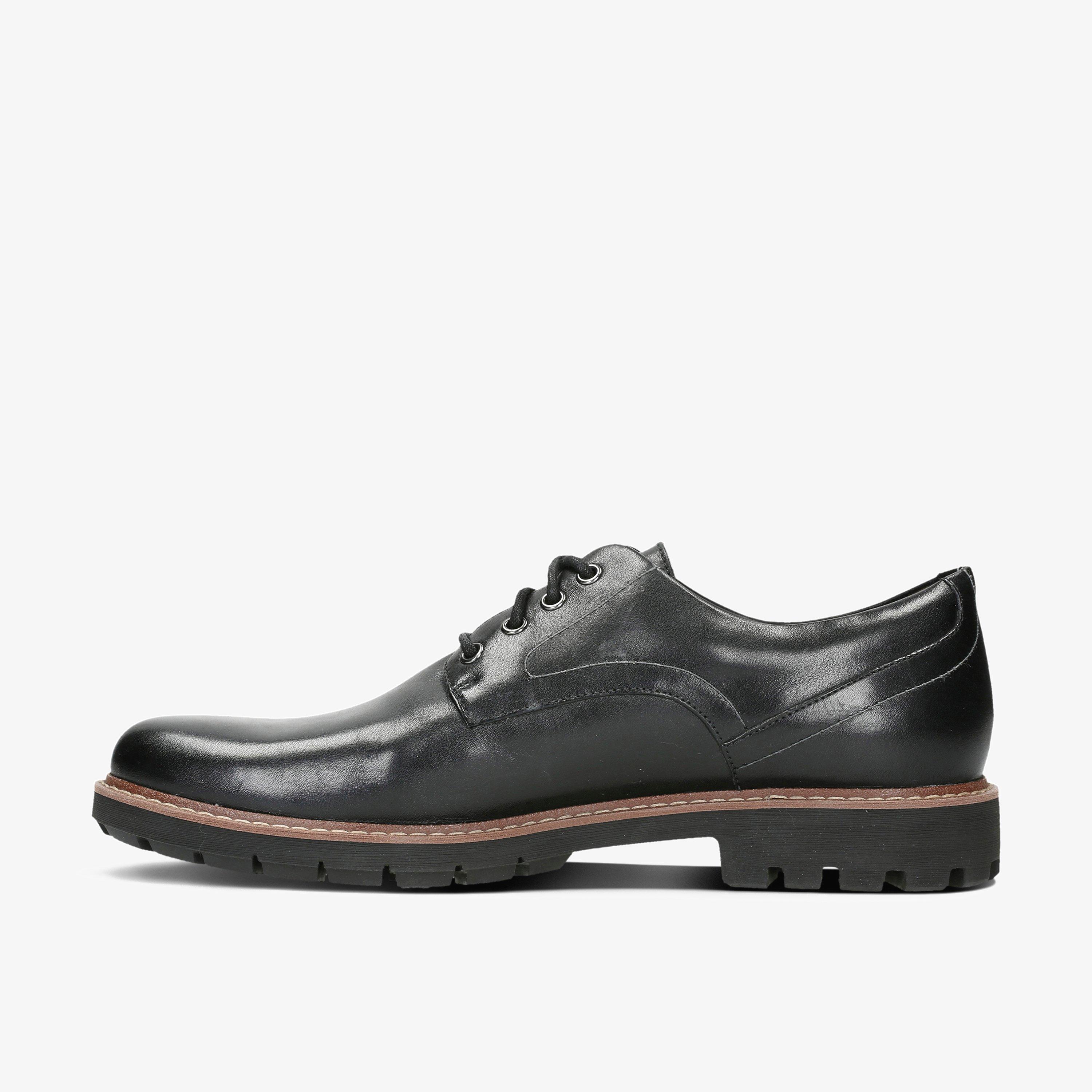 Mens Batcombe Hall Black Leather Derby Shoes Lace Up | Clarks Outlet