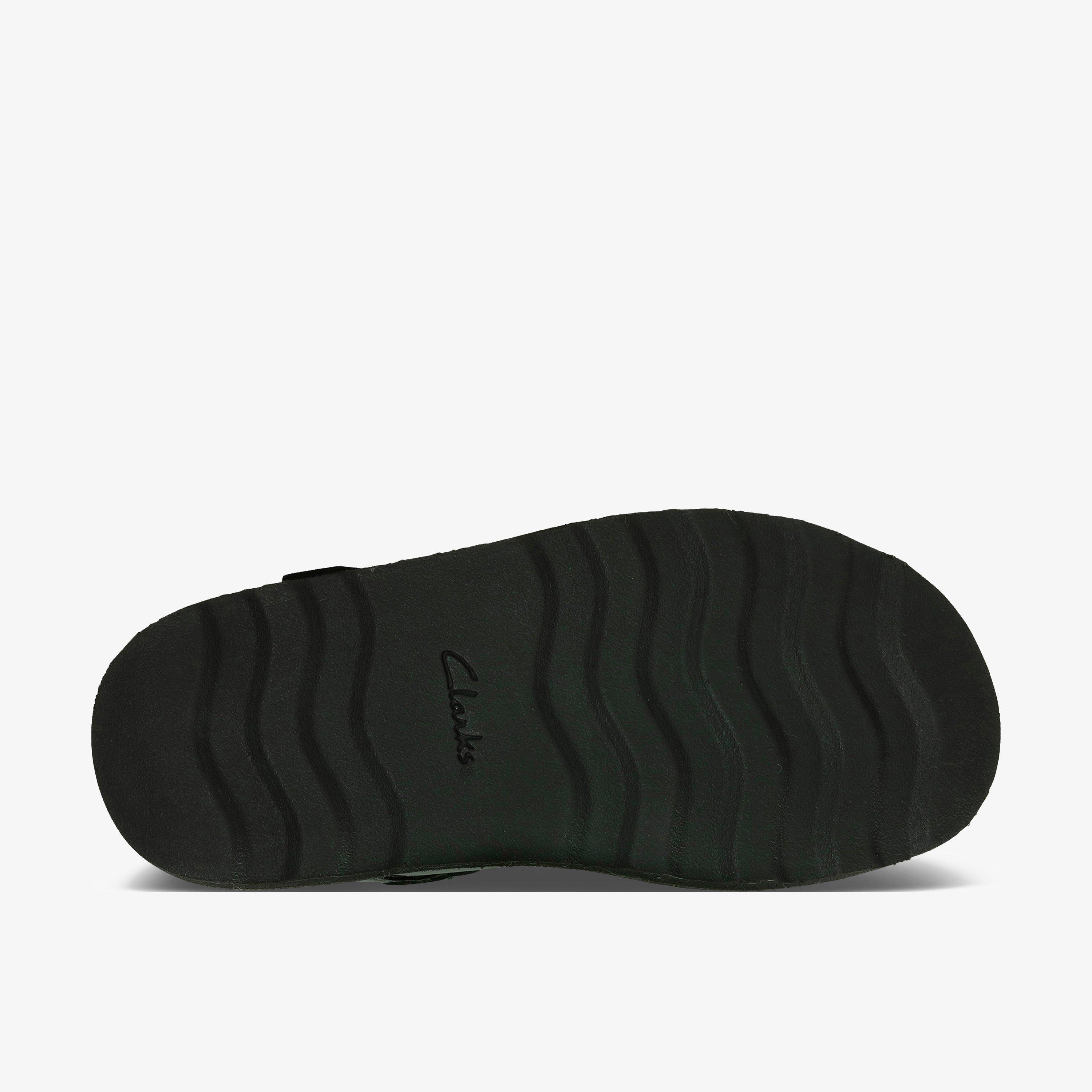 Girls Crown Wish Black Patent T Bar Shoes School Shoes | Clarks