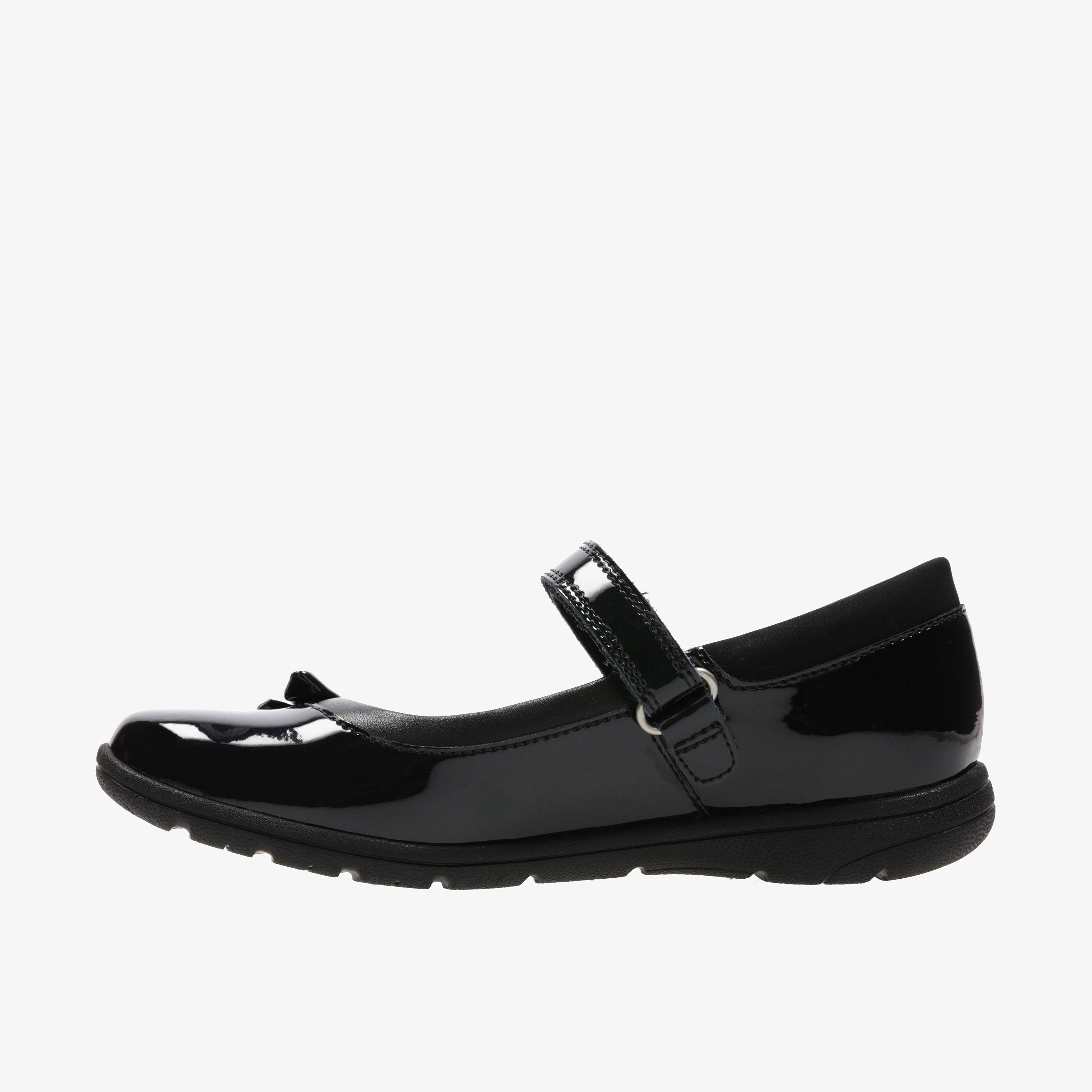 Chaussures en cuir verni noir pour filles Venture Star | Clarks