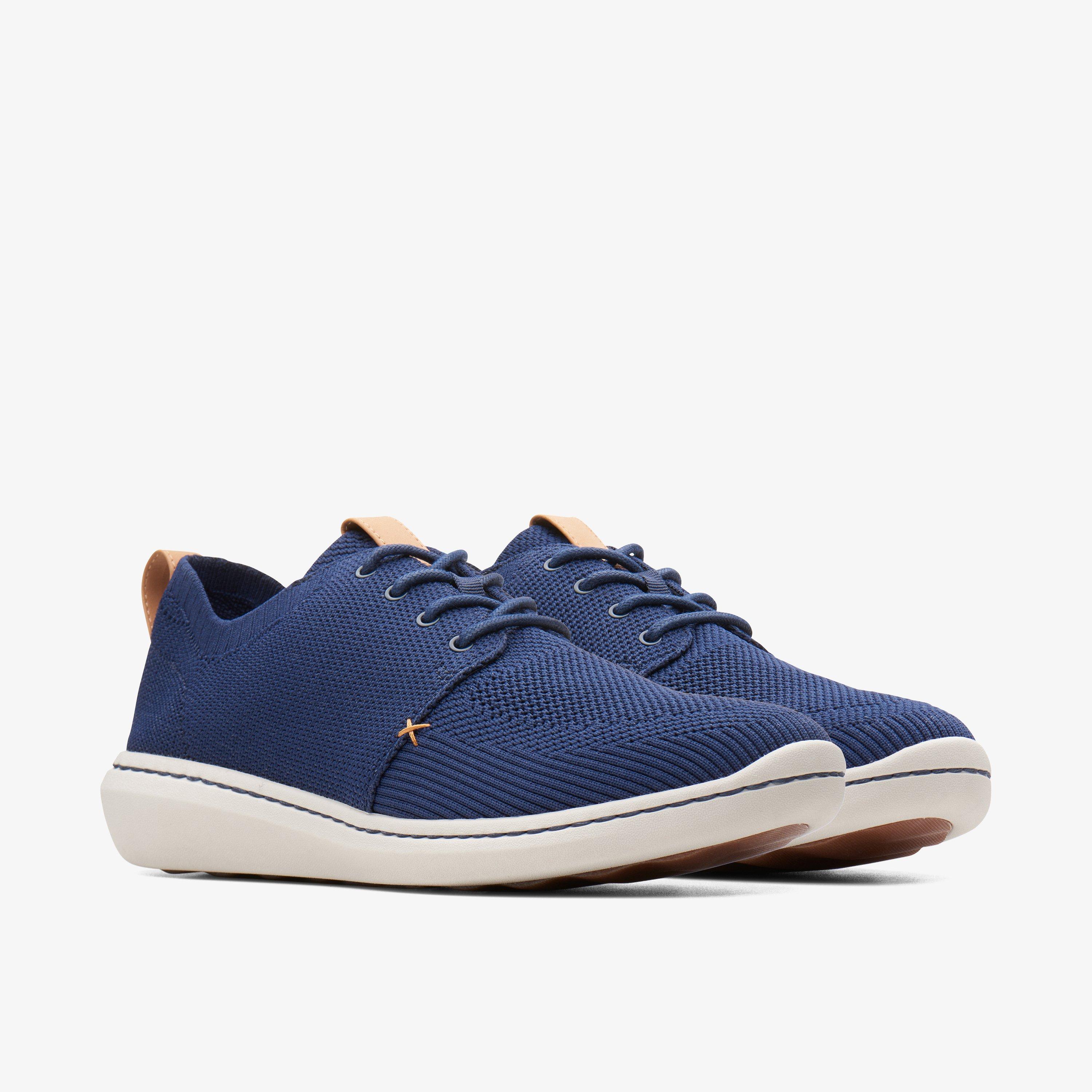 Mens Step Urban Mix Navy Lace Up Trainers | Clarks