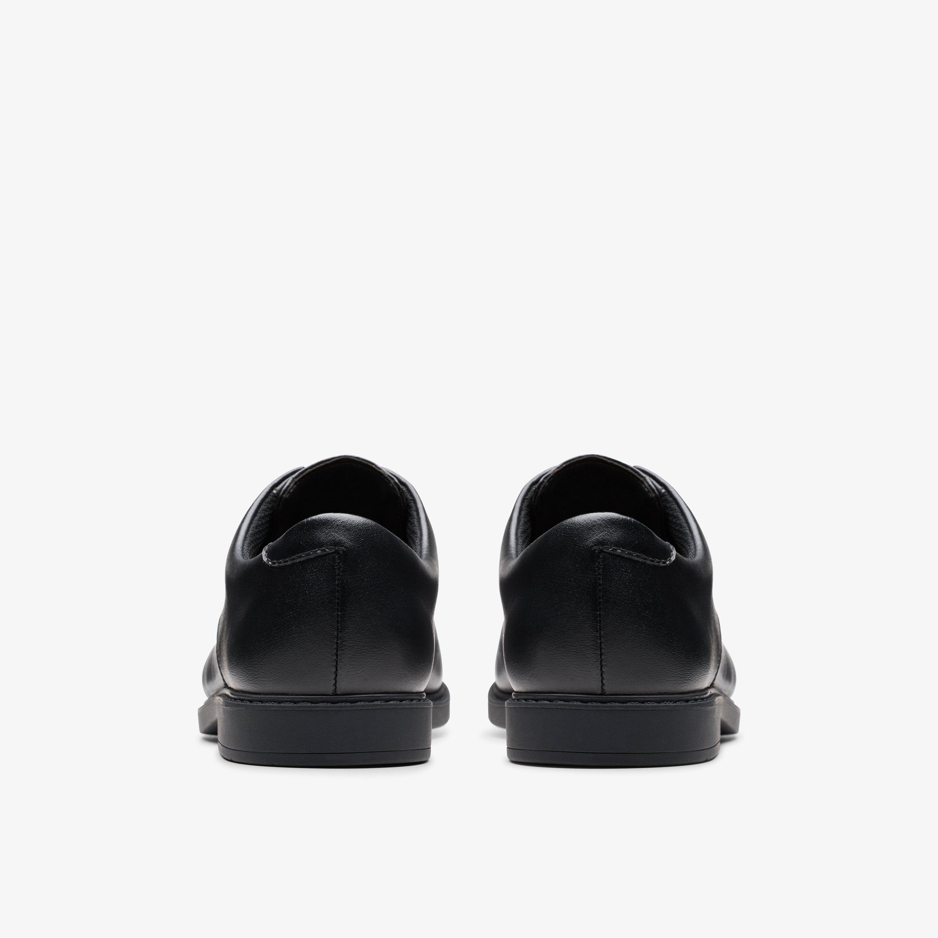 Boys Scala Loop Youth Black Leather Shoes Lace Up School Shoes | Clarks ...