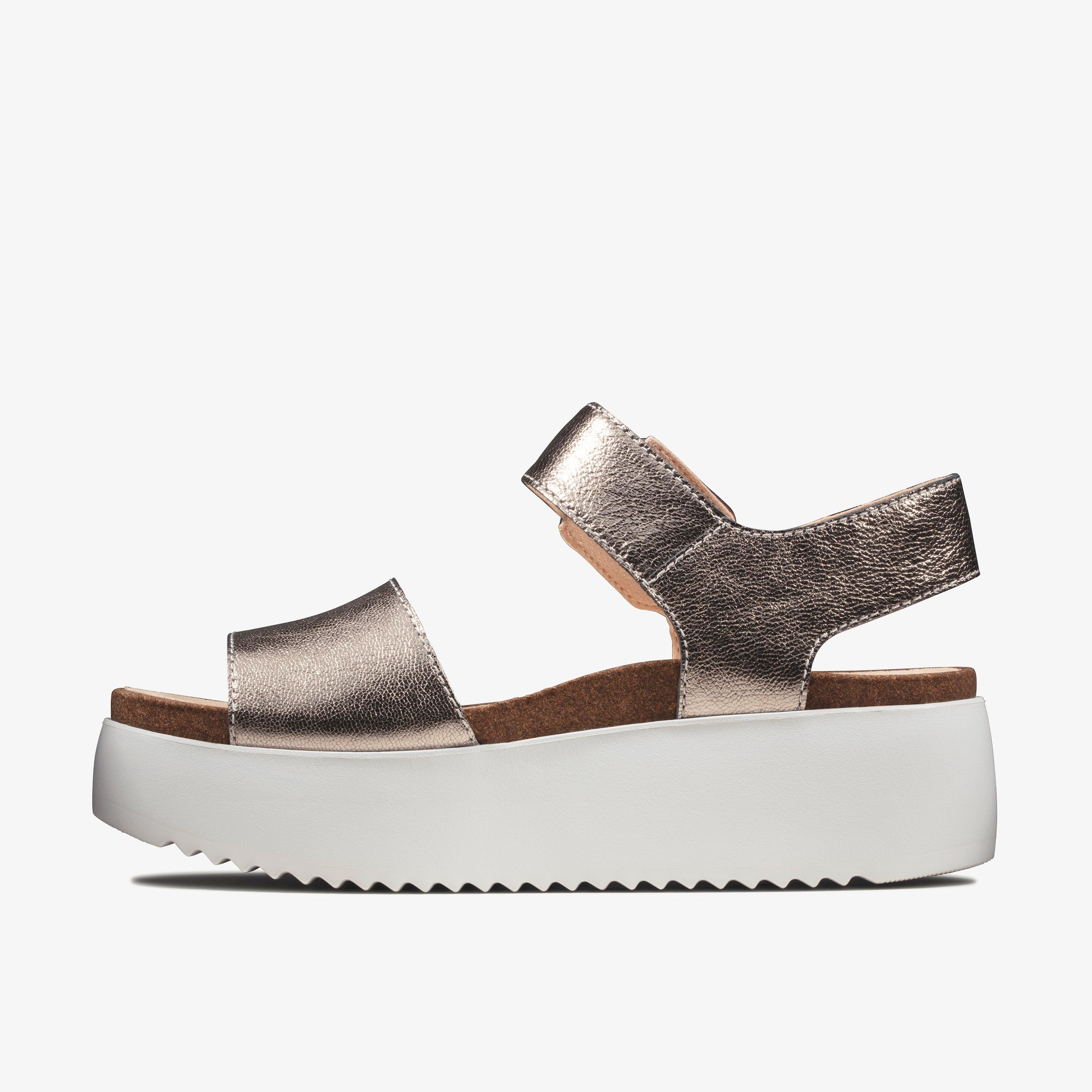 Womens Botanic Strap Stone Flat Sandals Clarks Outlet