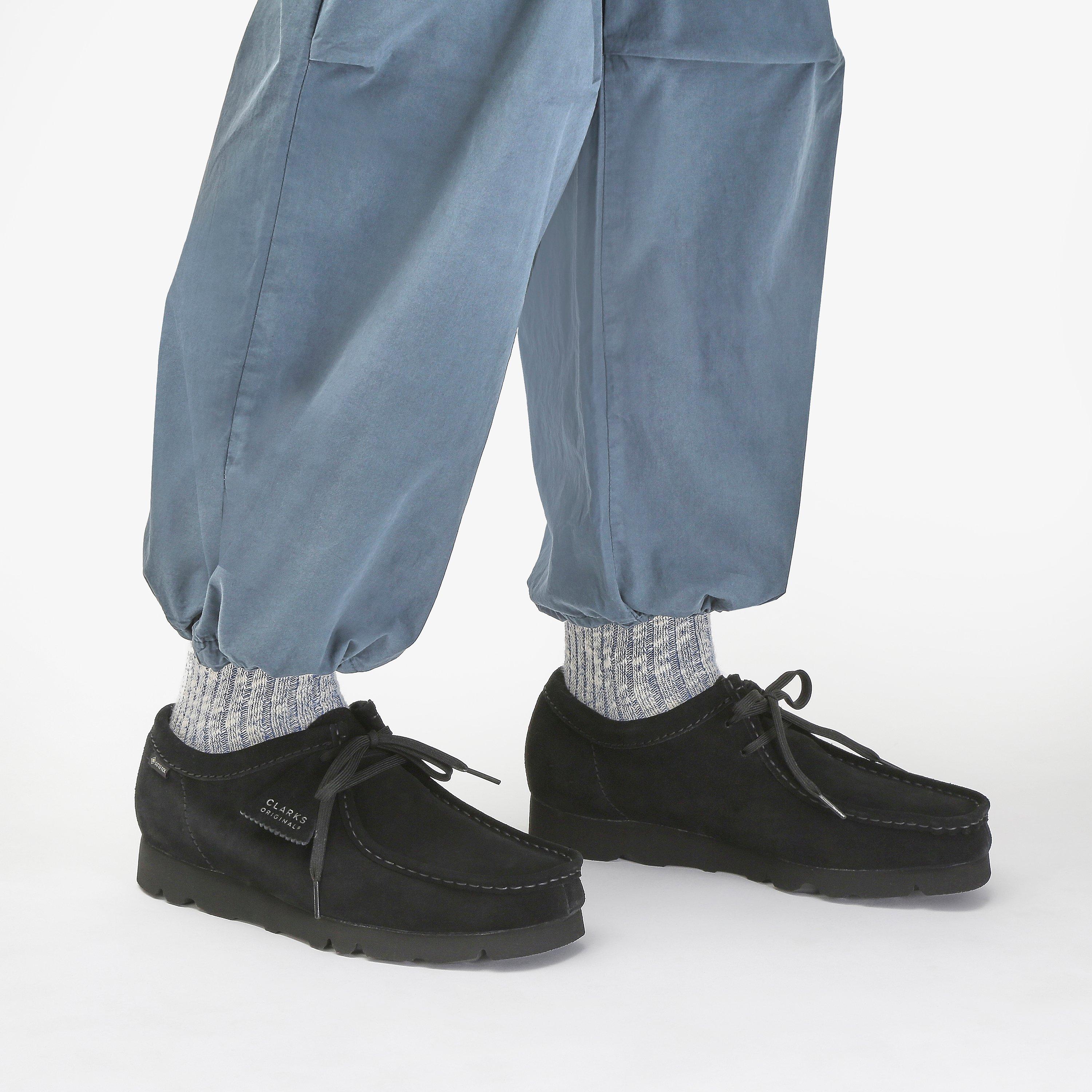 Mens Wallabee GORE-TEX Black Suede Shoes | Clarks UK