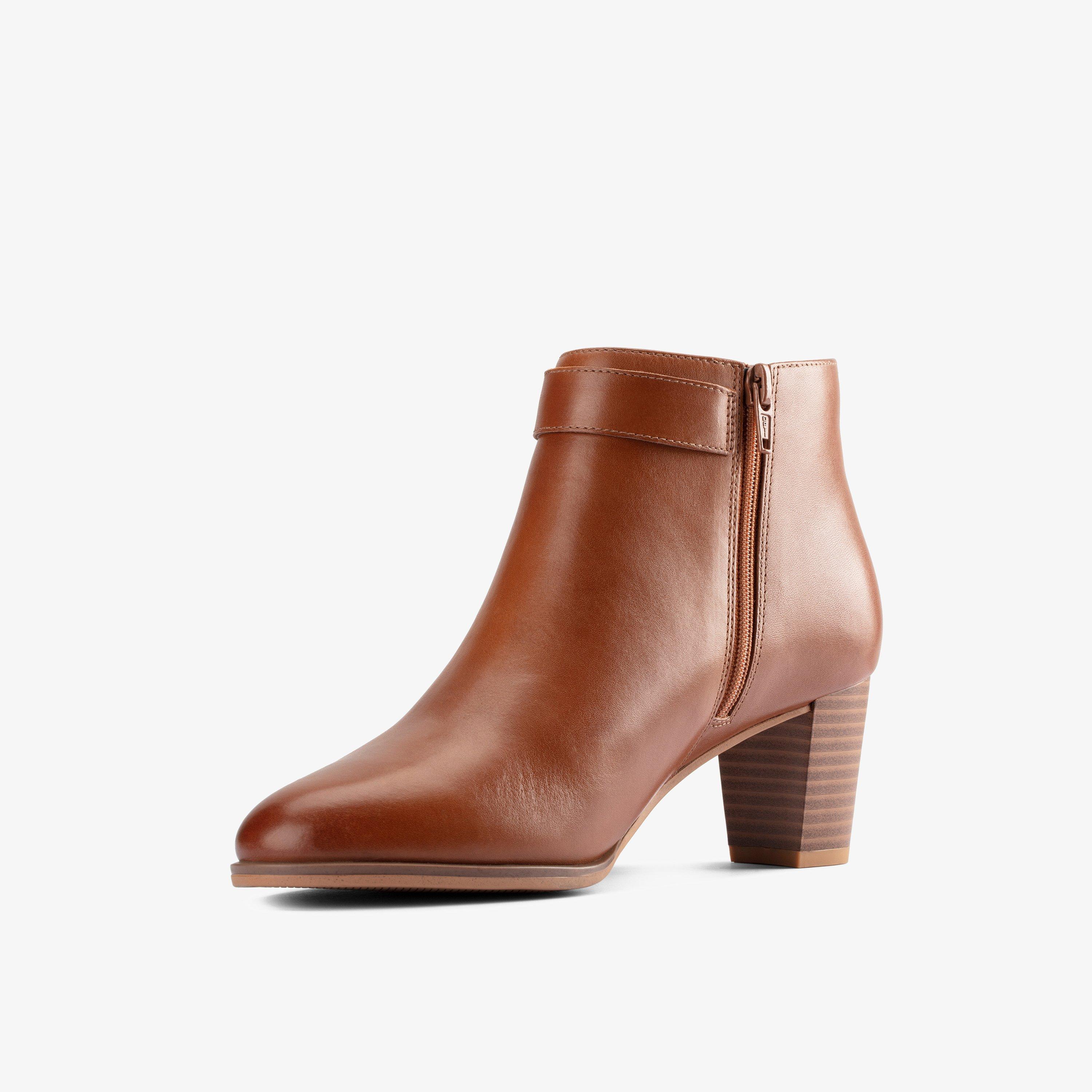 Bottes à cheville en cuir brun foncé pour femmes Kaylin 60 Boot | Clarks