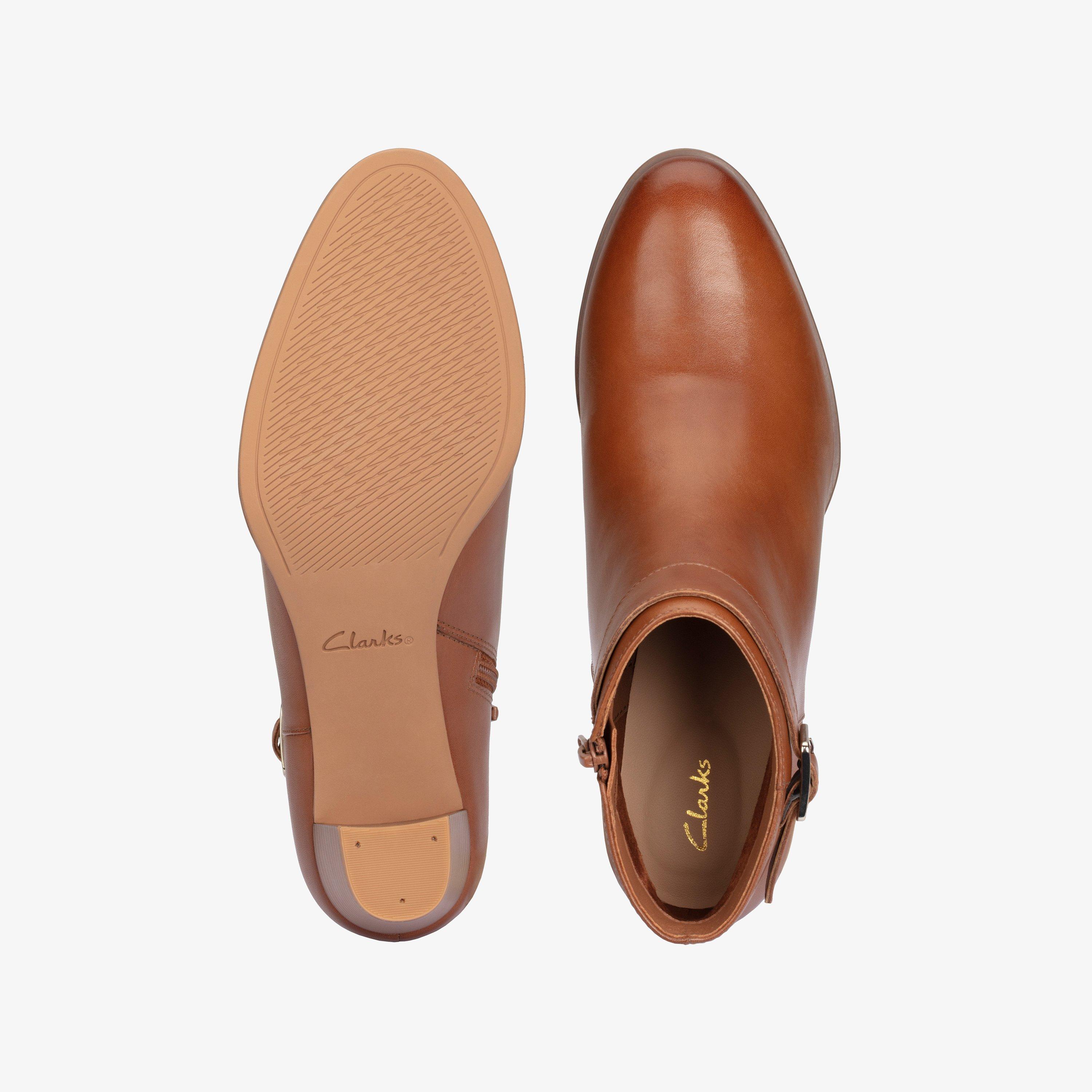 Bottes à cheville en cuir brun foncé pour femmes Kaylin 60 Boot | Clarks