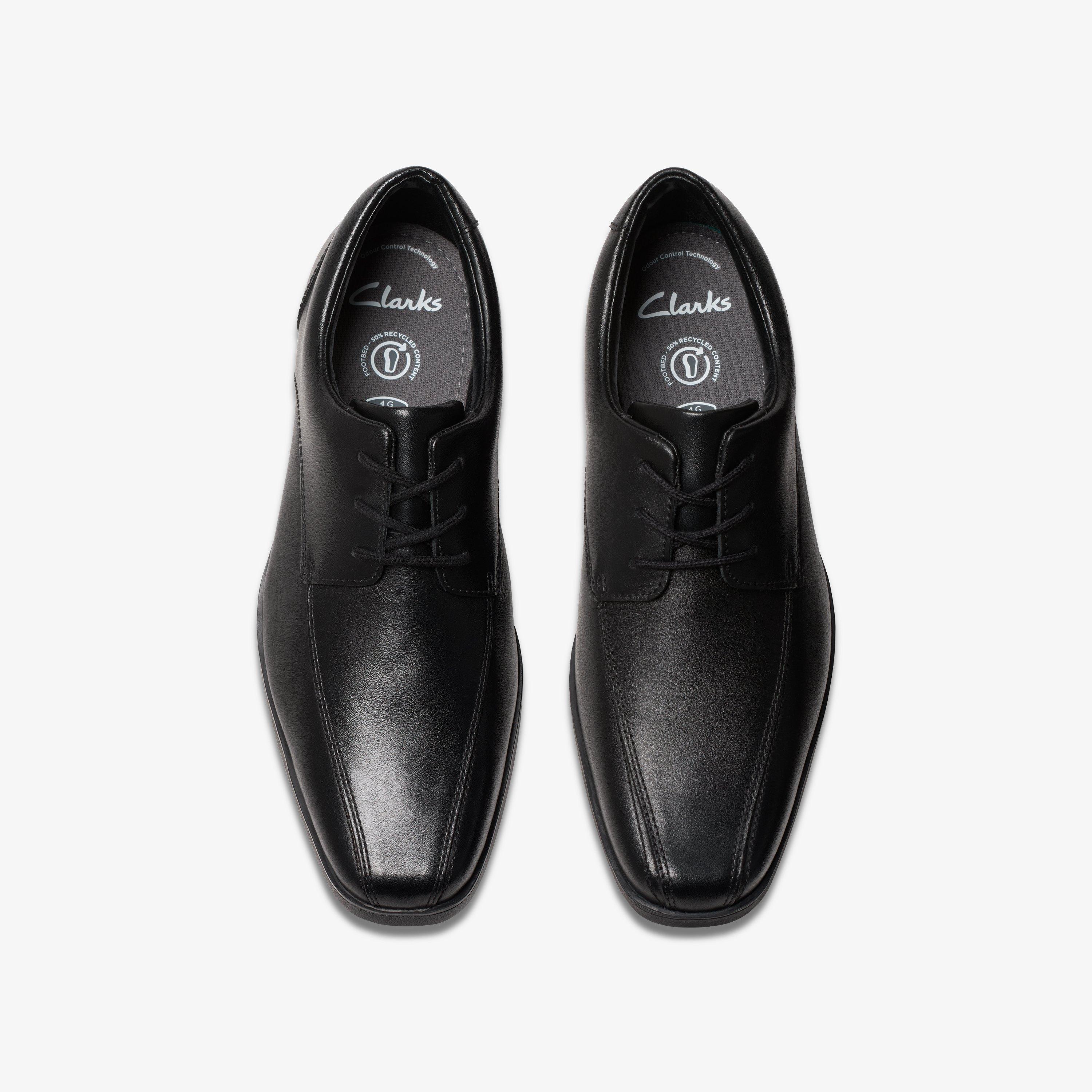 Boys Scala Step Youth Black Leather Shoes Lace Up School Shoes | Clarks ...