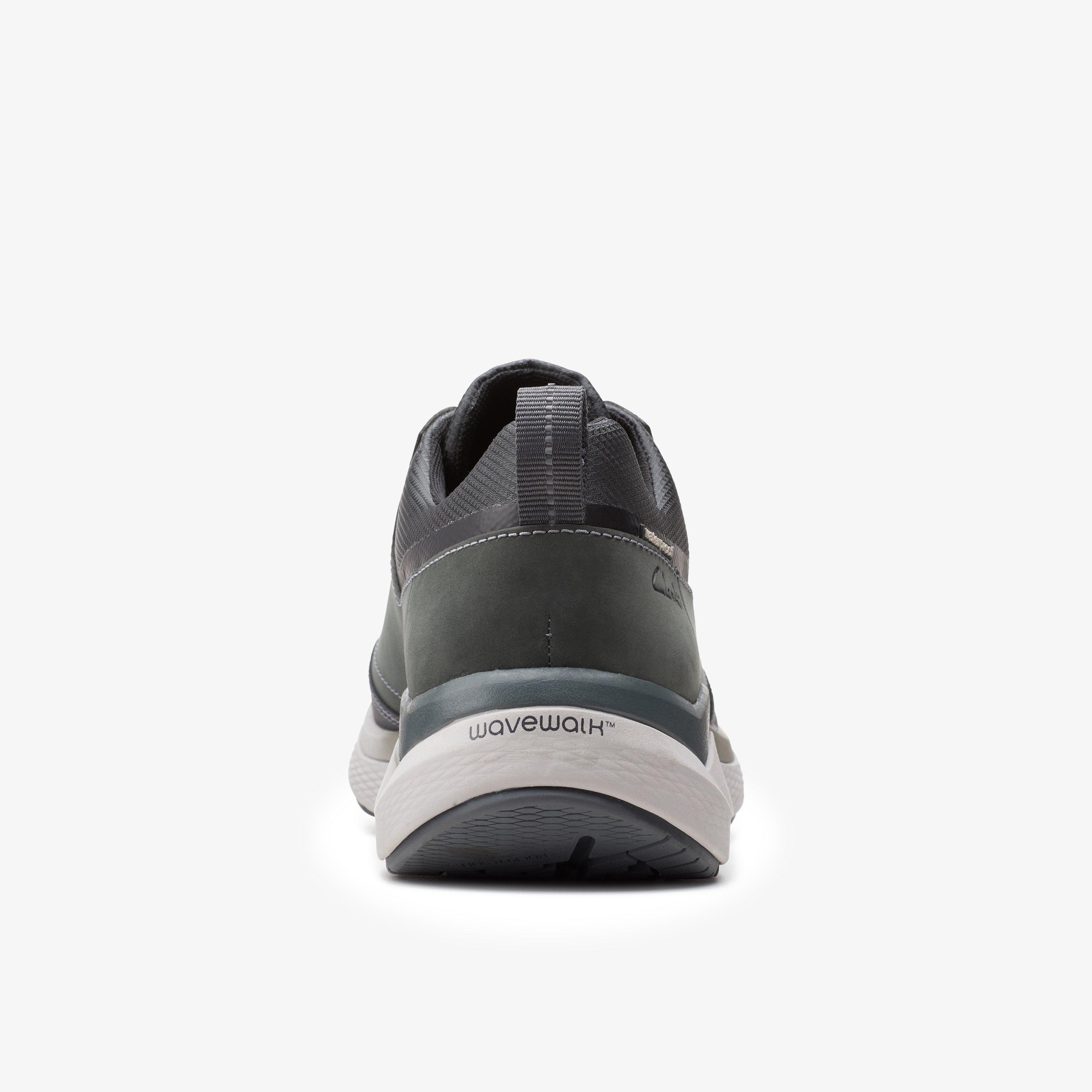 Mens Wave 2.0 Vibe Dark Grey Nubuck Trainers, Walking Trainers | Clarks IE