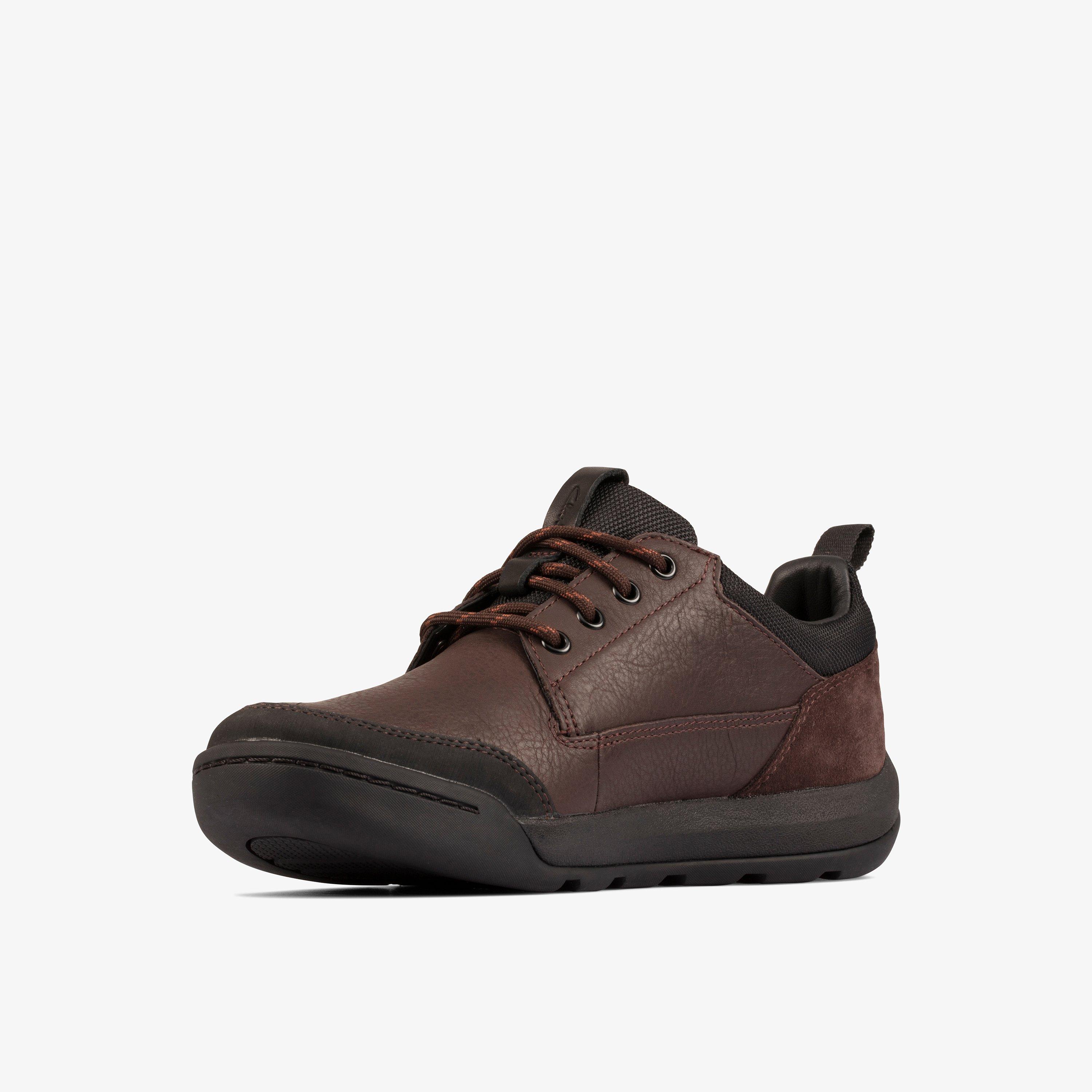 Mens Ashcombe Lo GORE-TEX Brown Leather Shoes Lace Up Walking | Clarks ...