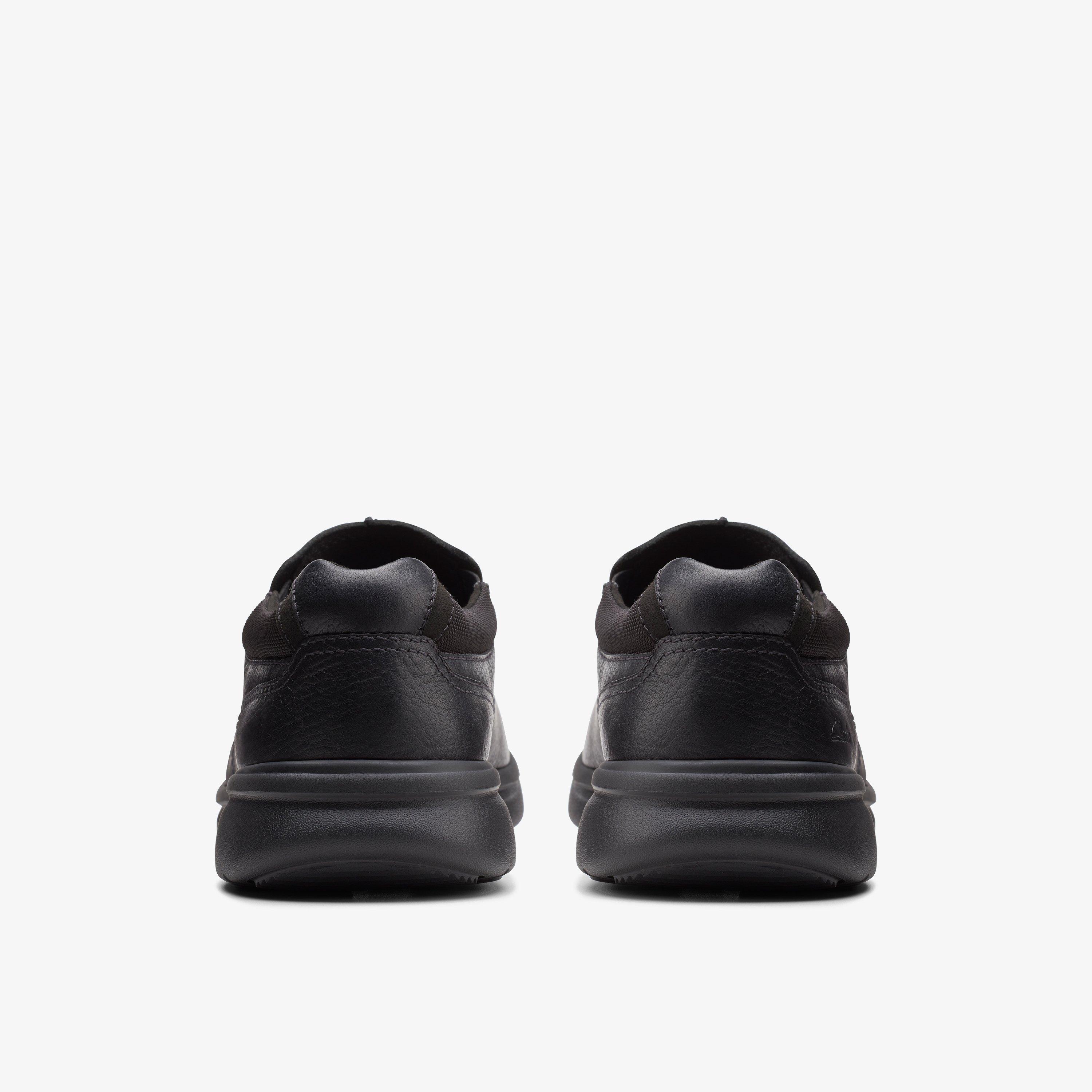 Mens Bradley Free Black Tumbled Leather Shoes Loafers Slip Ons | Clarks ...
