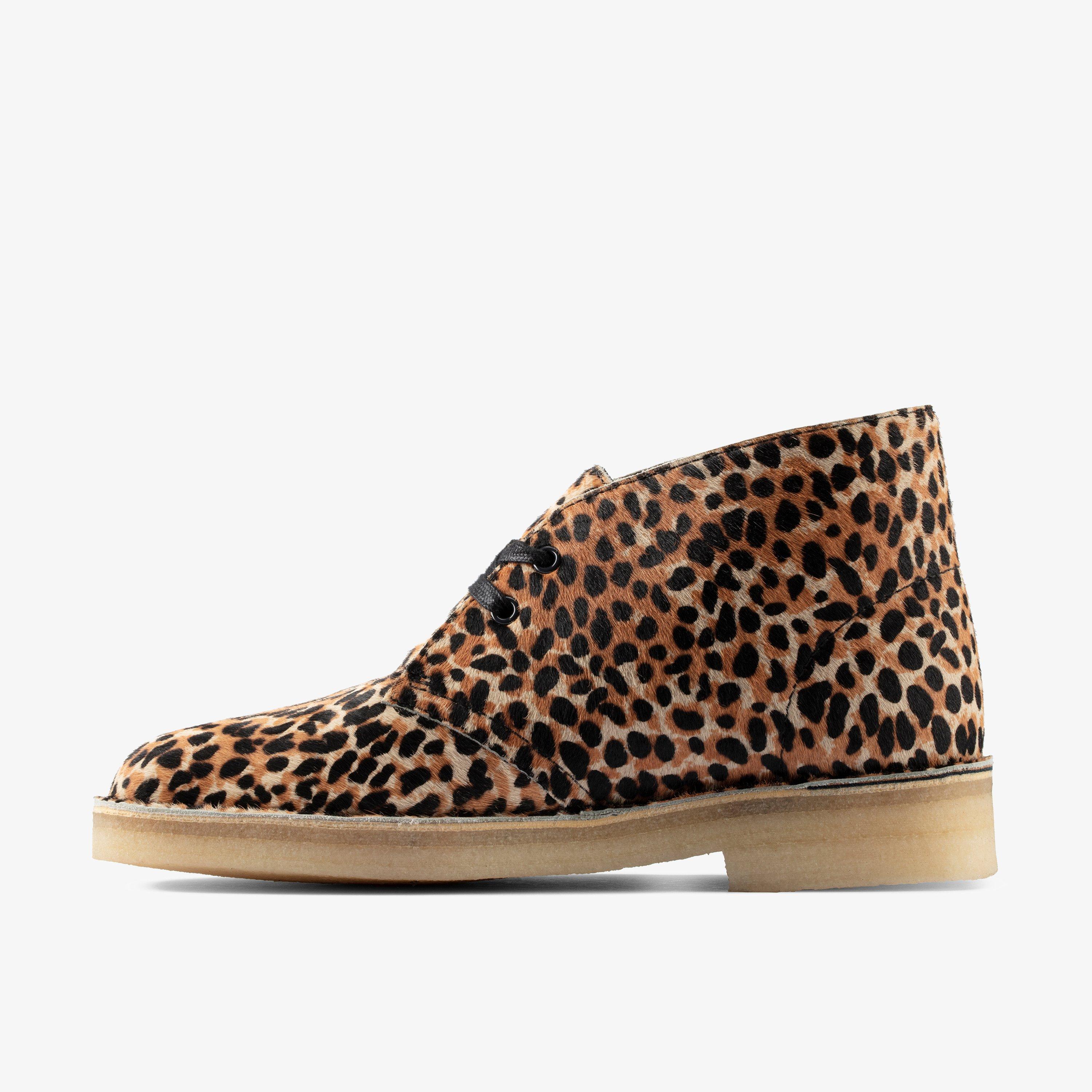 Womens Desert Boot Leopard PRT Pony Ankle Desert Boots | Clarks