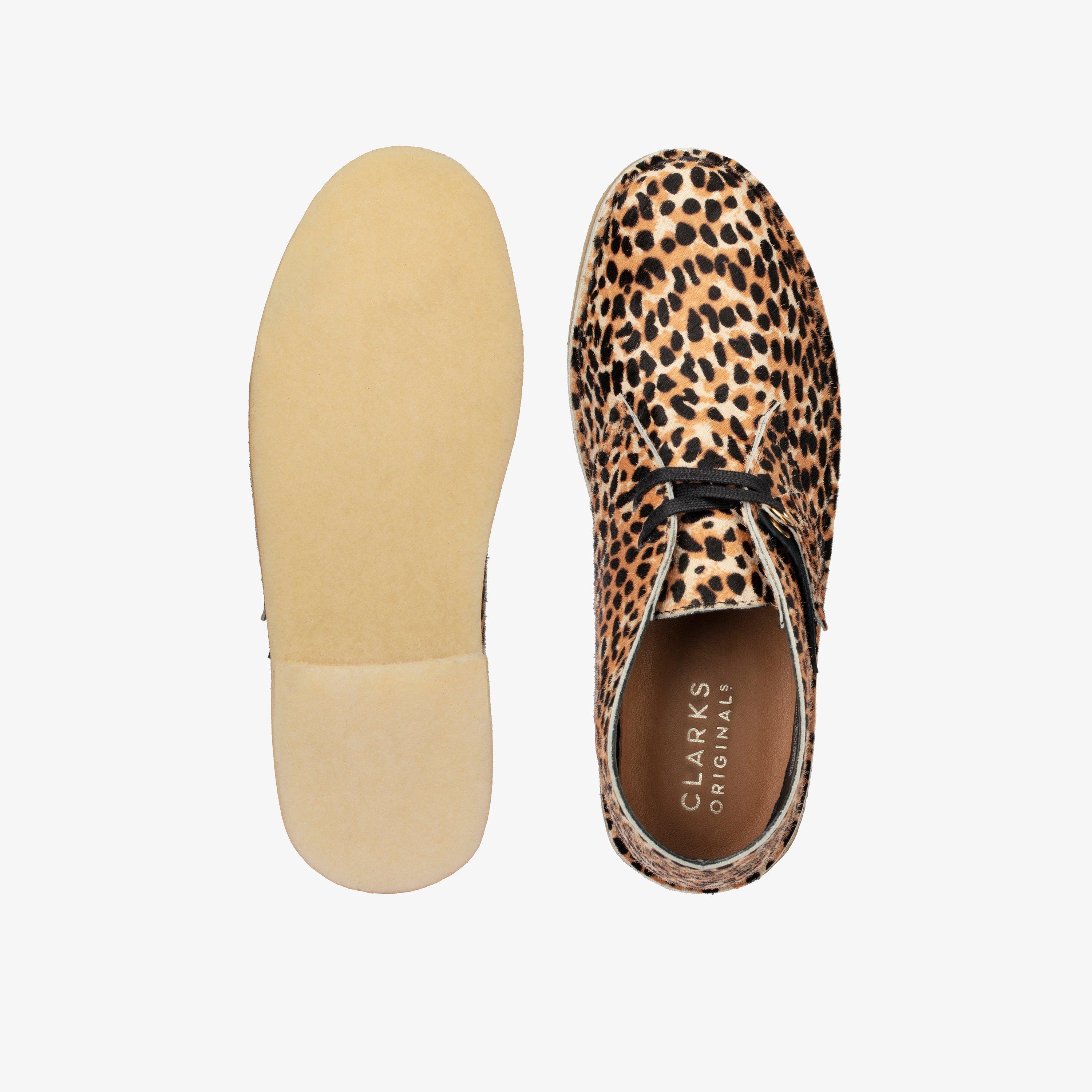 Womens Desert Boot Leopard PRT Pony Ankle Desert Boots | Clarks