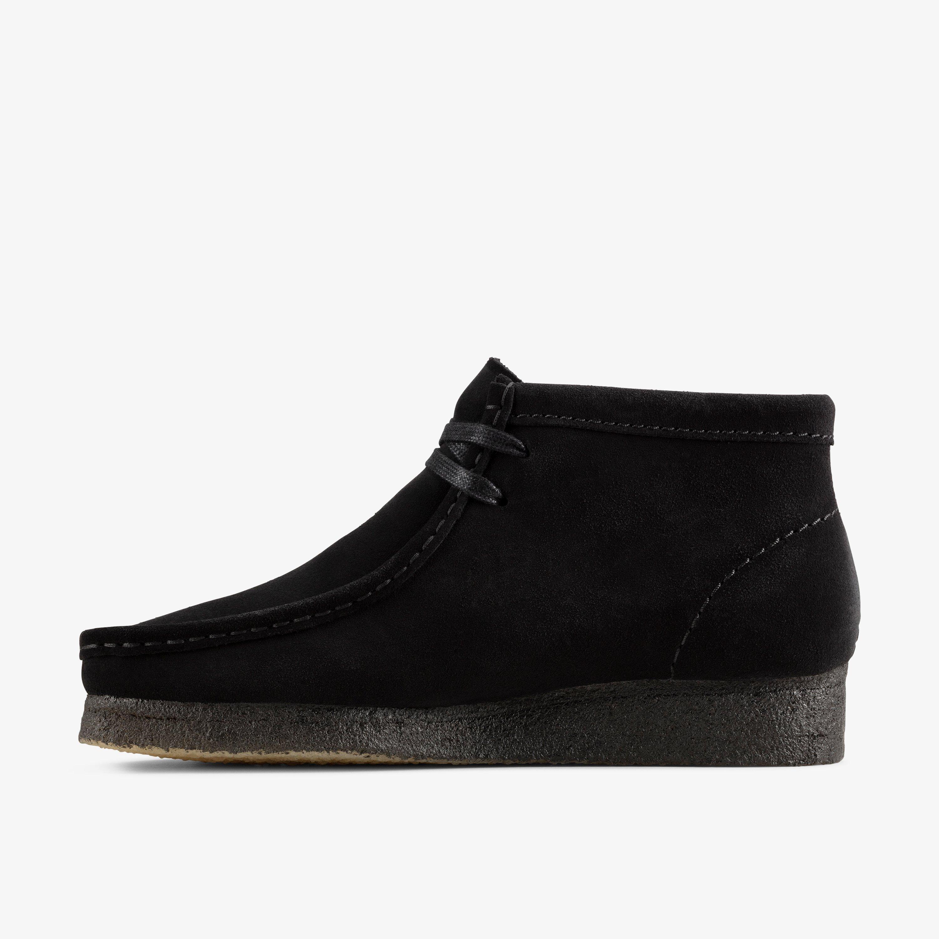 Women's Wallabee™ Boot Black Suede Boots | Clarks