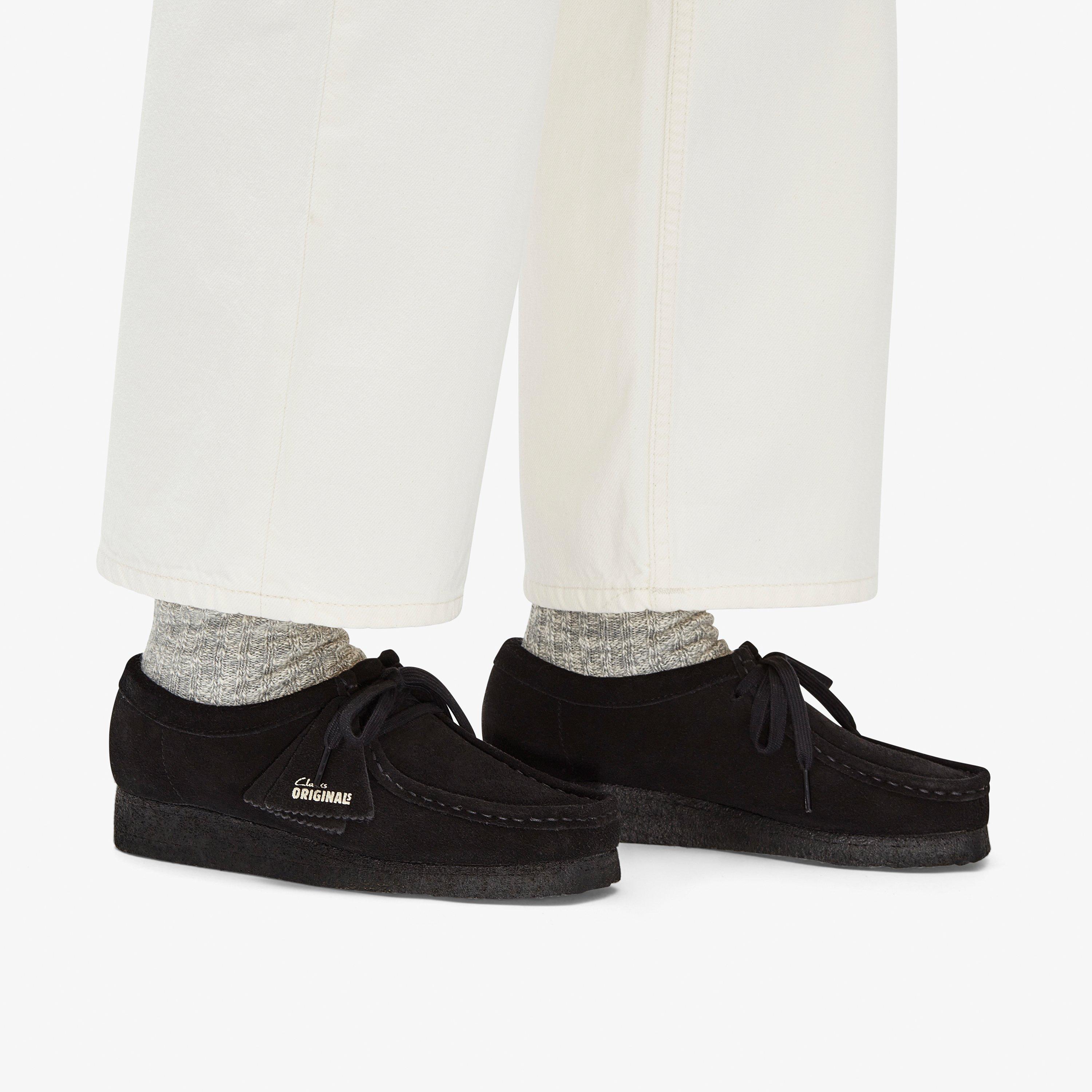 Women's Wallabee™ Black Suede Shoes | Clarks