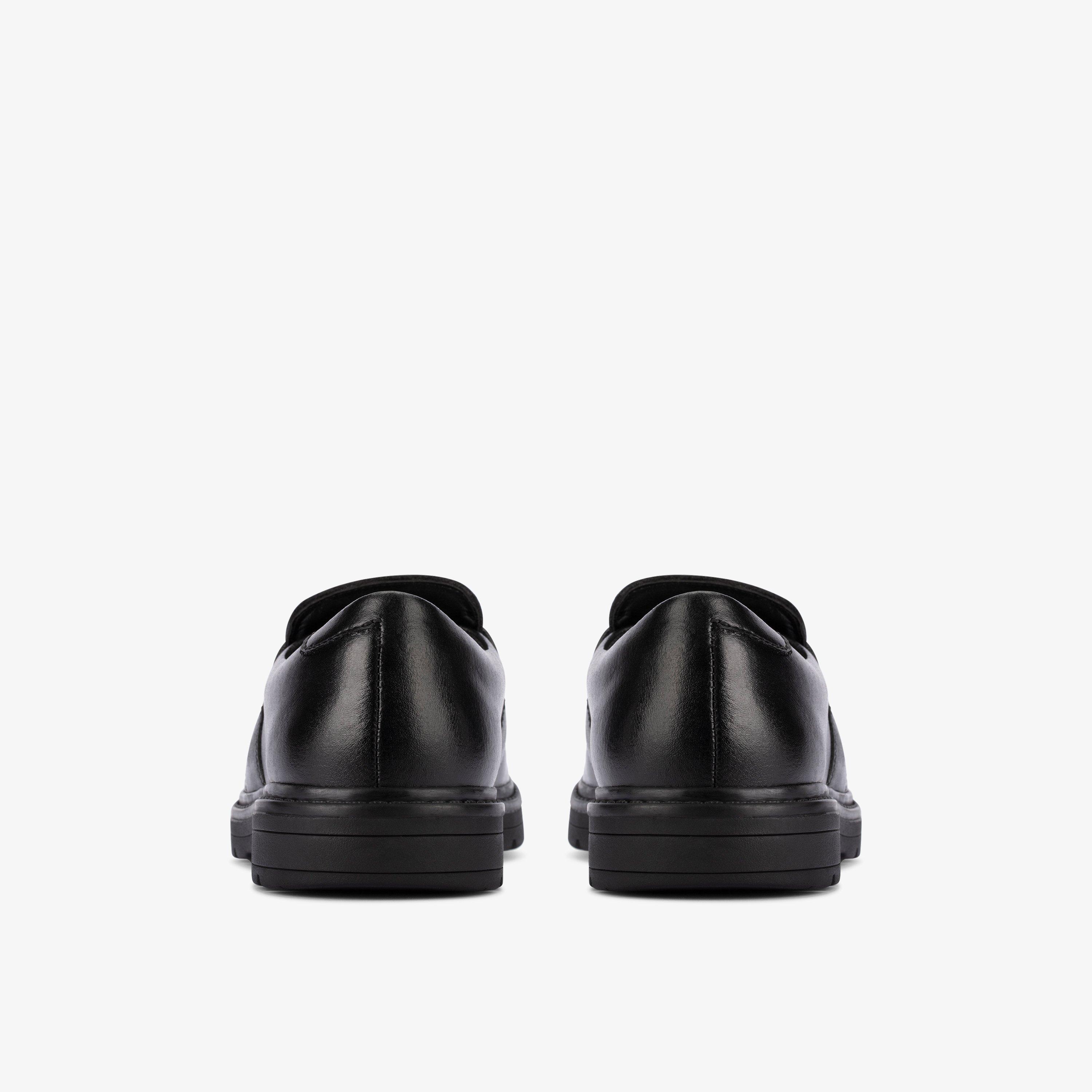 Boys Loxham Craft Youth Black Leather Shoes Loafers Slip Ons School ...