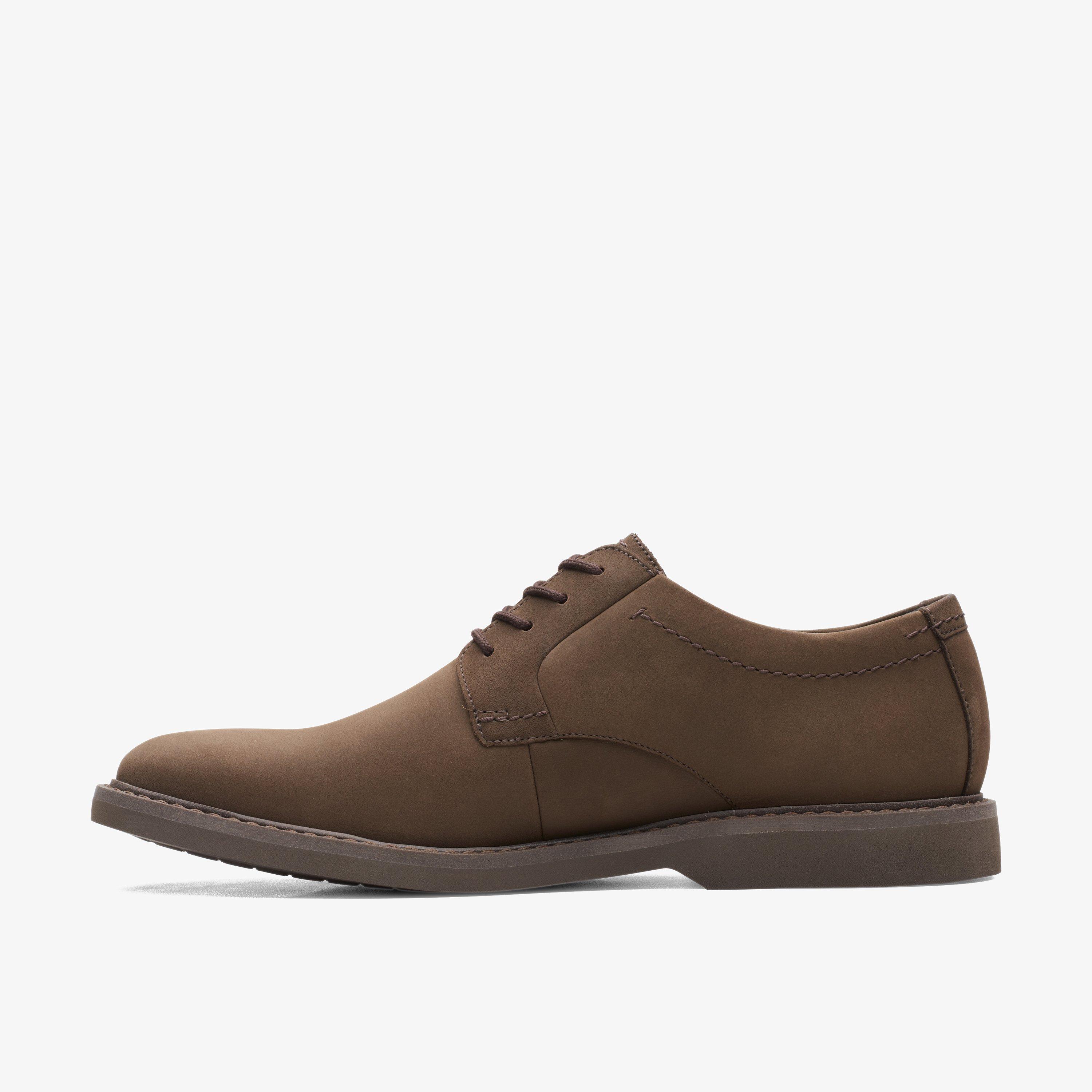 Mens Atticus LT Lo GORE-TEX Dark Brown Nubuck Derby Shoes | Clarks