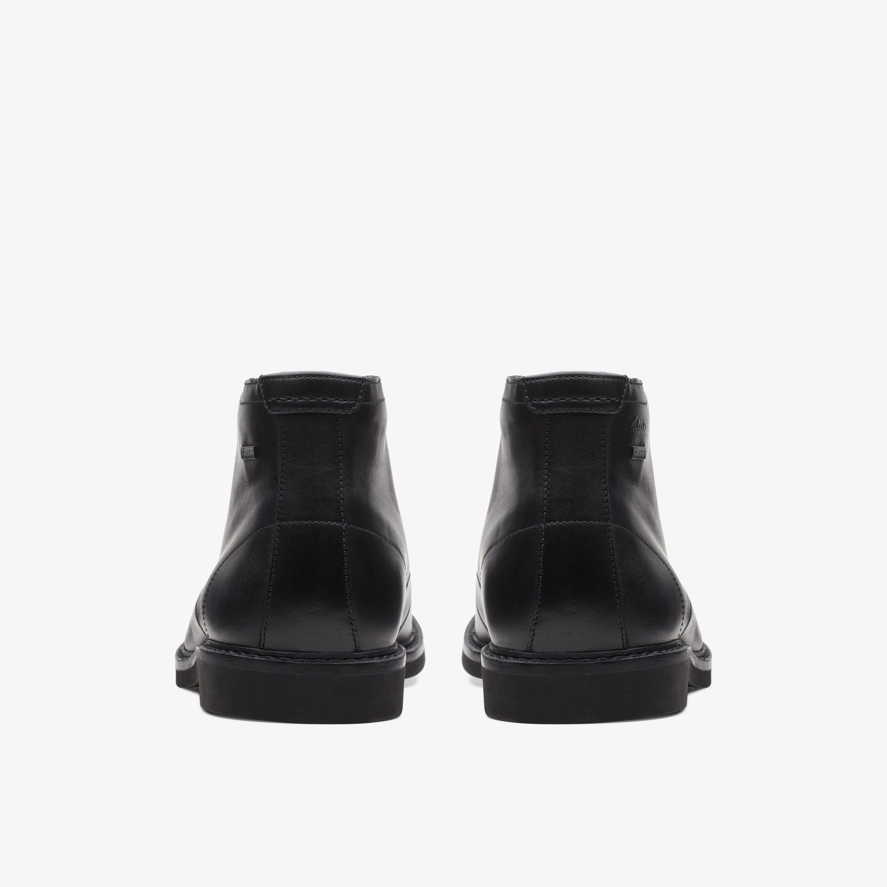 Mens Atticus LT Hi GORE-TEX Black Leather Ankle Boots | Clarks