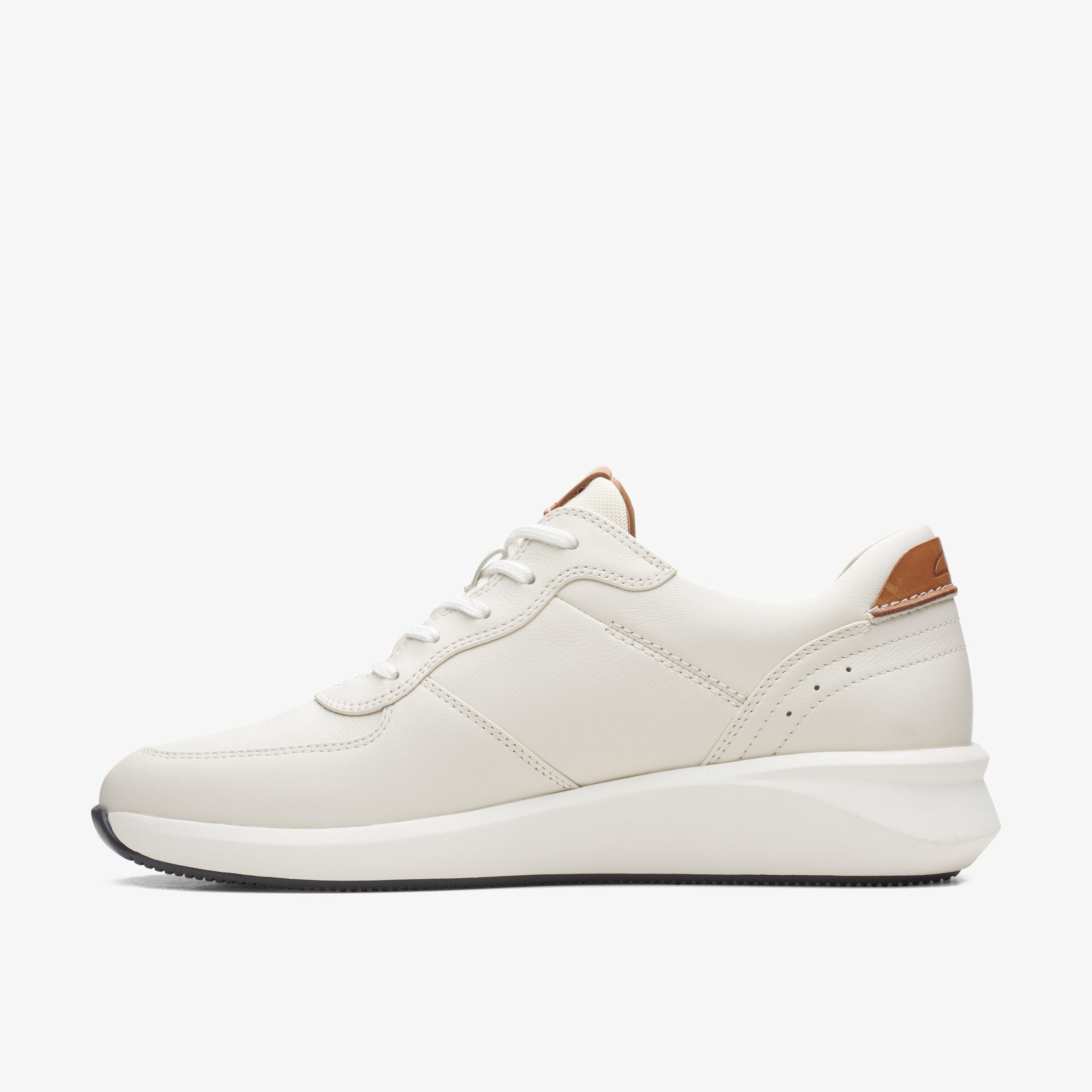 Womens Un Rio Sprint White Combination Leather Trainers | Clarks Outlet