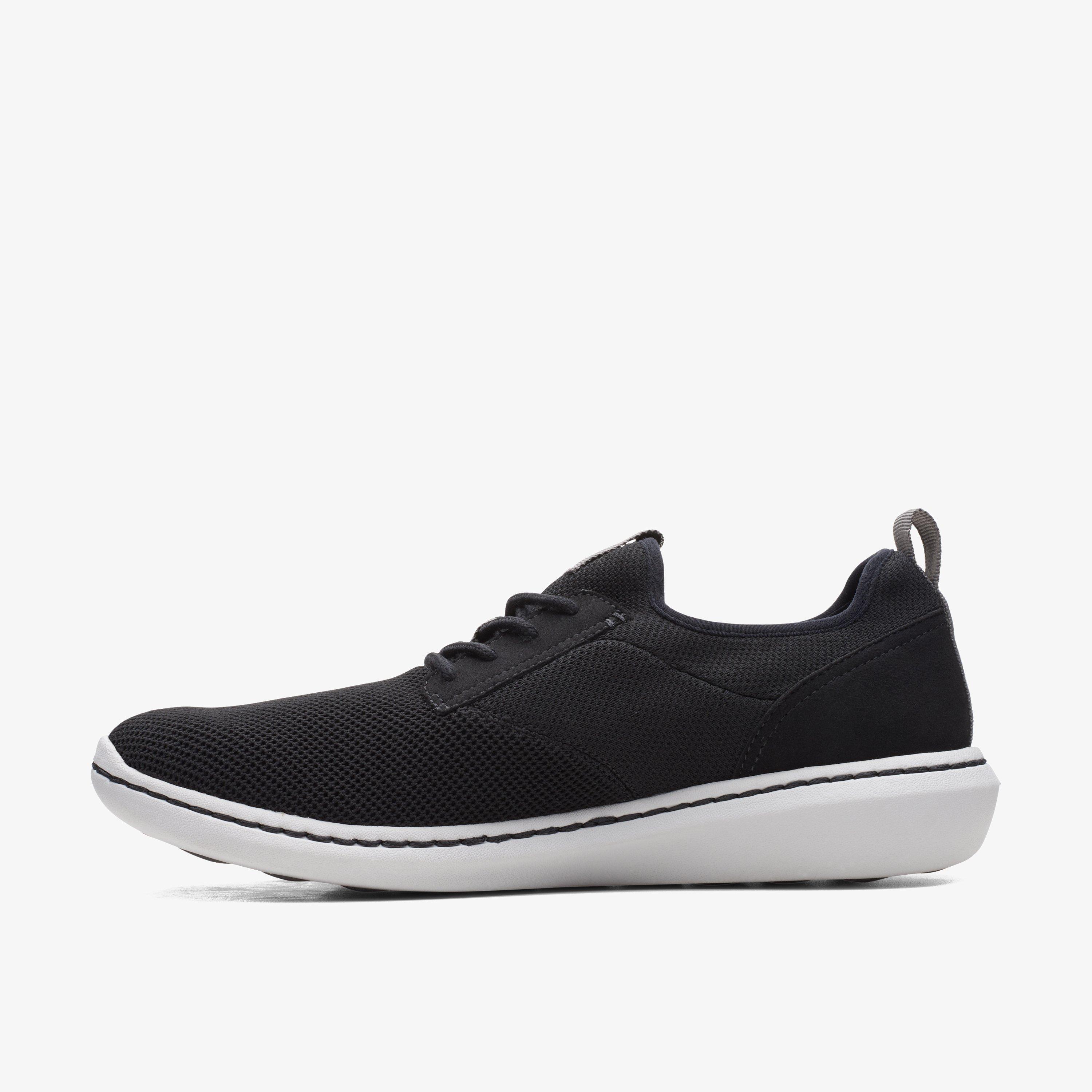Mens Step Urban Low Black Textile Shoes | Clarks Outlet
