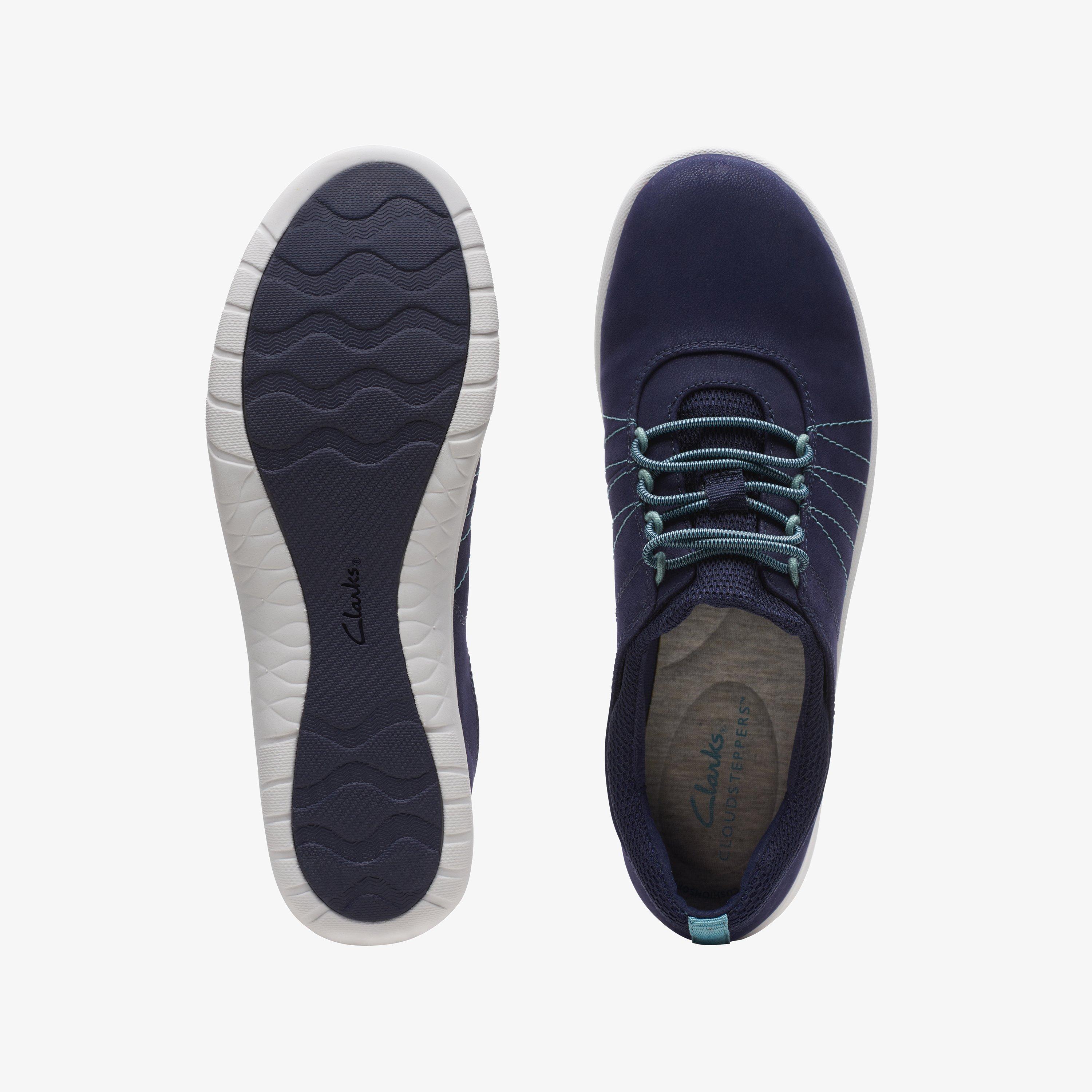 Womens Adella Stroll Dark Navy Trainers | Clarks Outlet