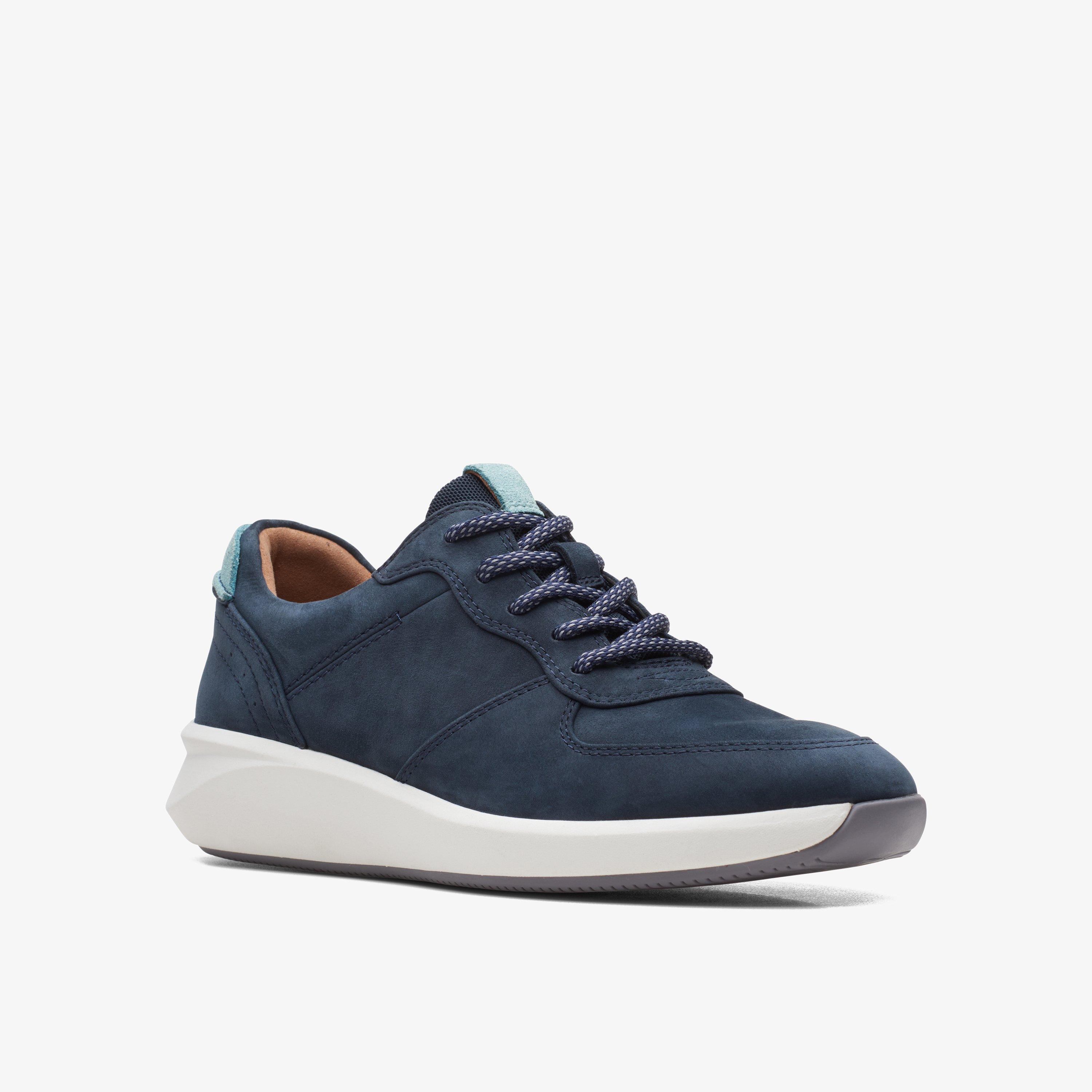 Womens Un Rio Sprint Navy Nubuck Trainers | Clarks Outlet