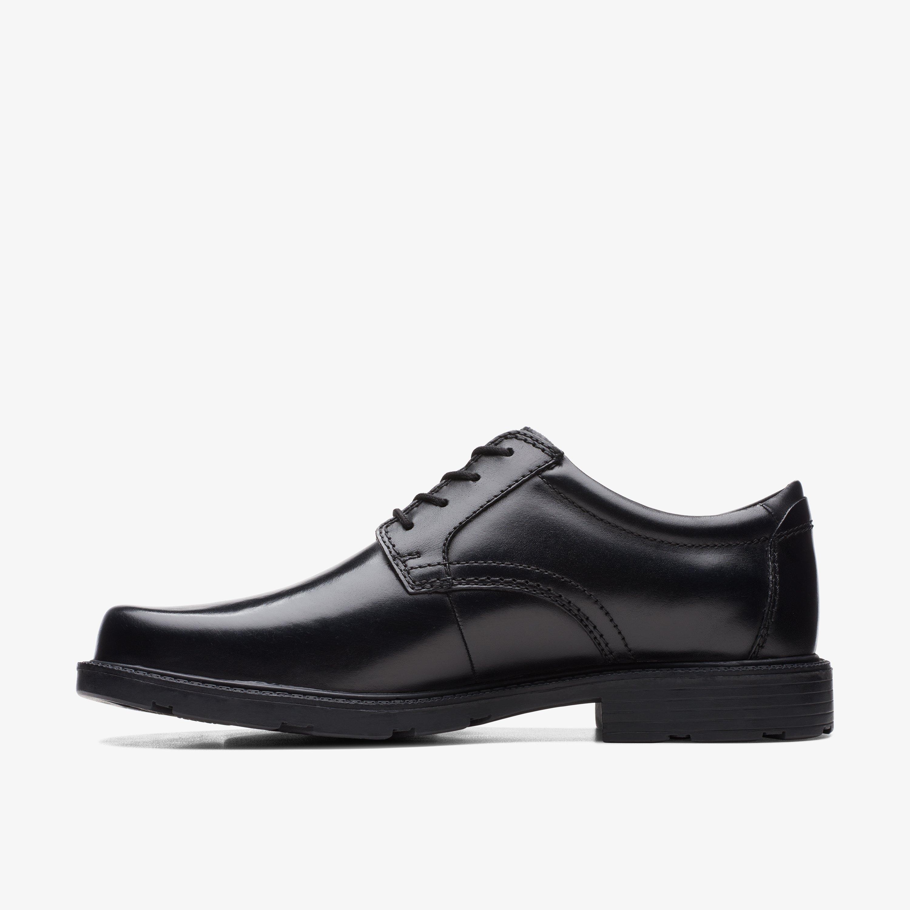Mens Kerton Lace Black Leather Derby Shoes | Clarks