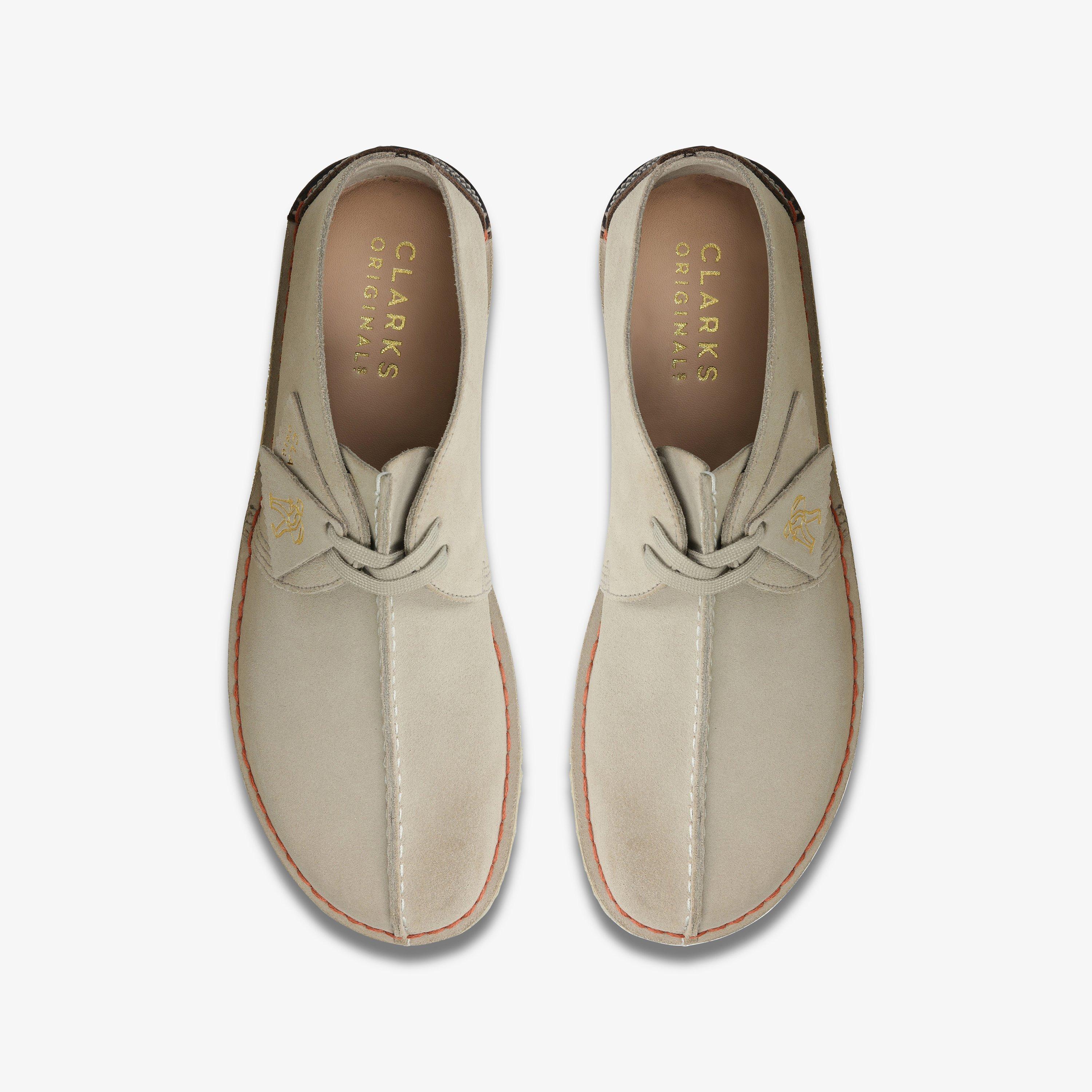 Mens Desert Trek Sand Suede Desert Boots Lace Up Shoes | Clarks