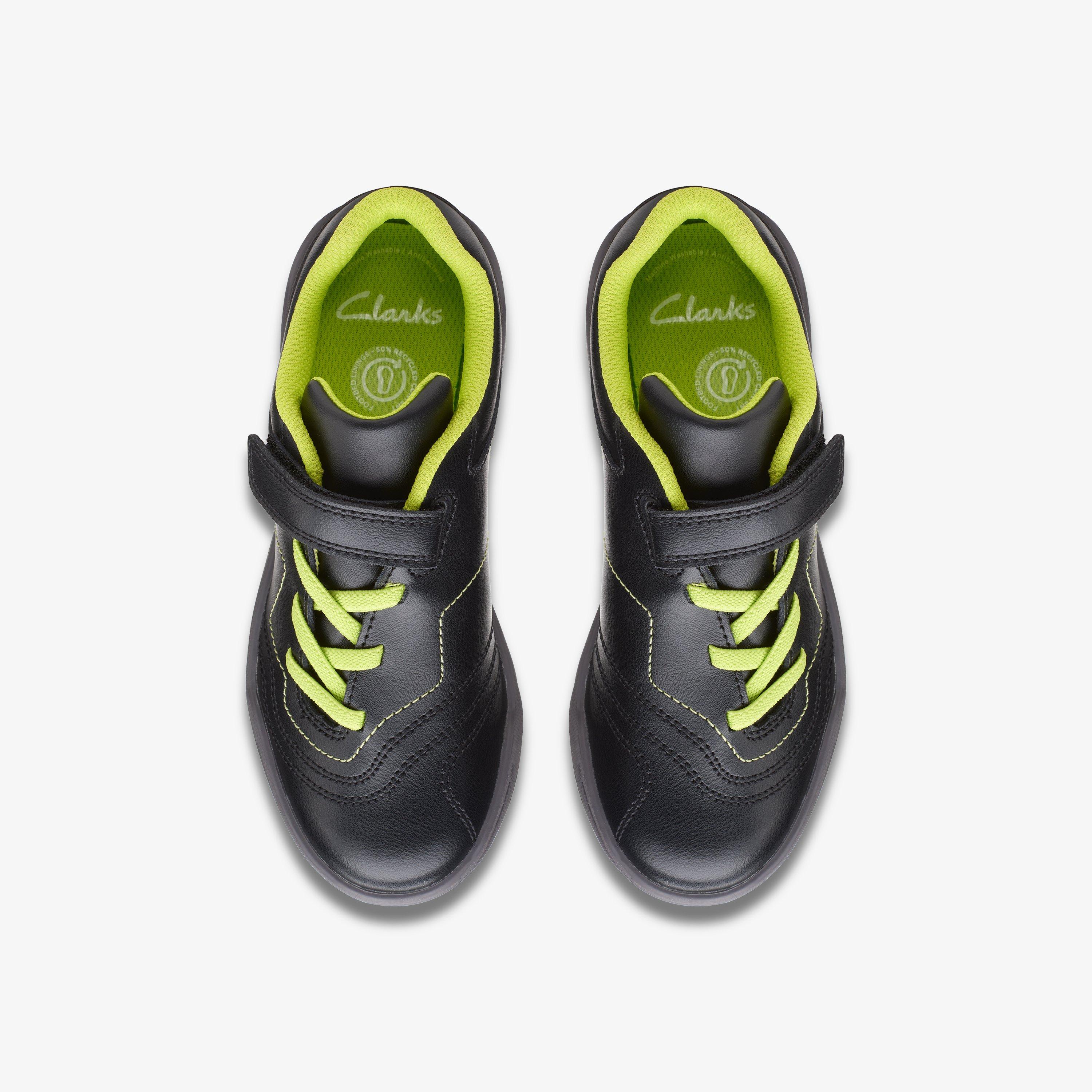 Boys Award Fly Kid Black Trainers Riptape | Clarks Outlet
