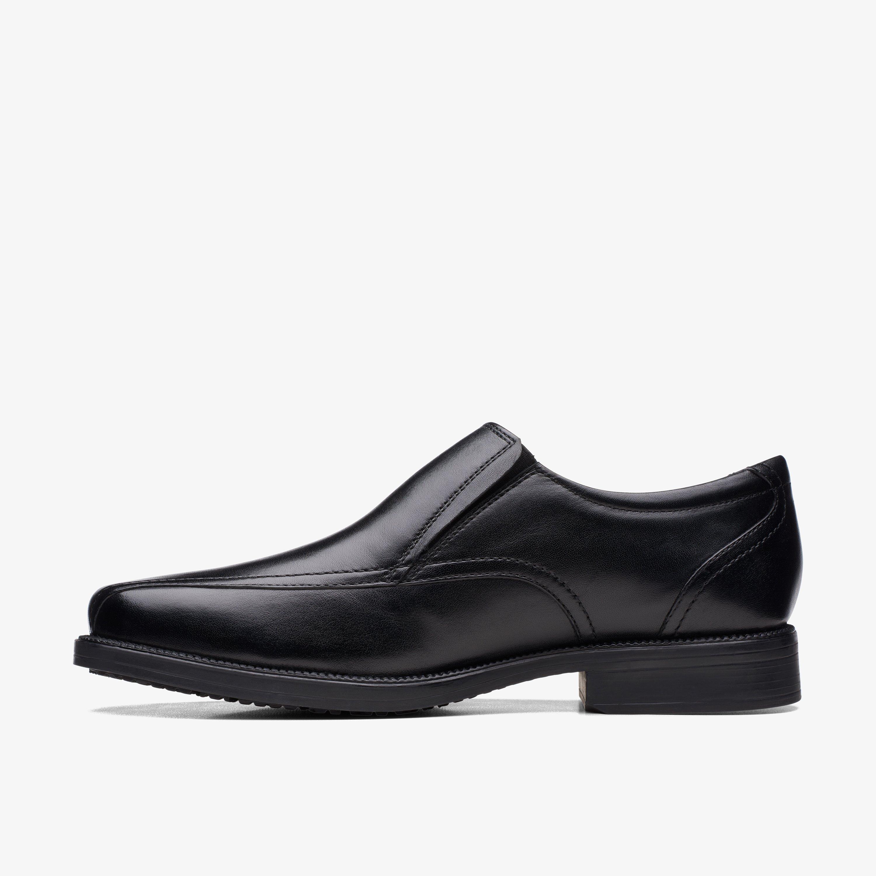 Mens Hail Tough Black Shoes Slip Ons | Clarks Outlet