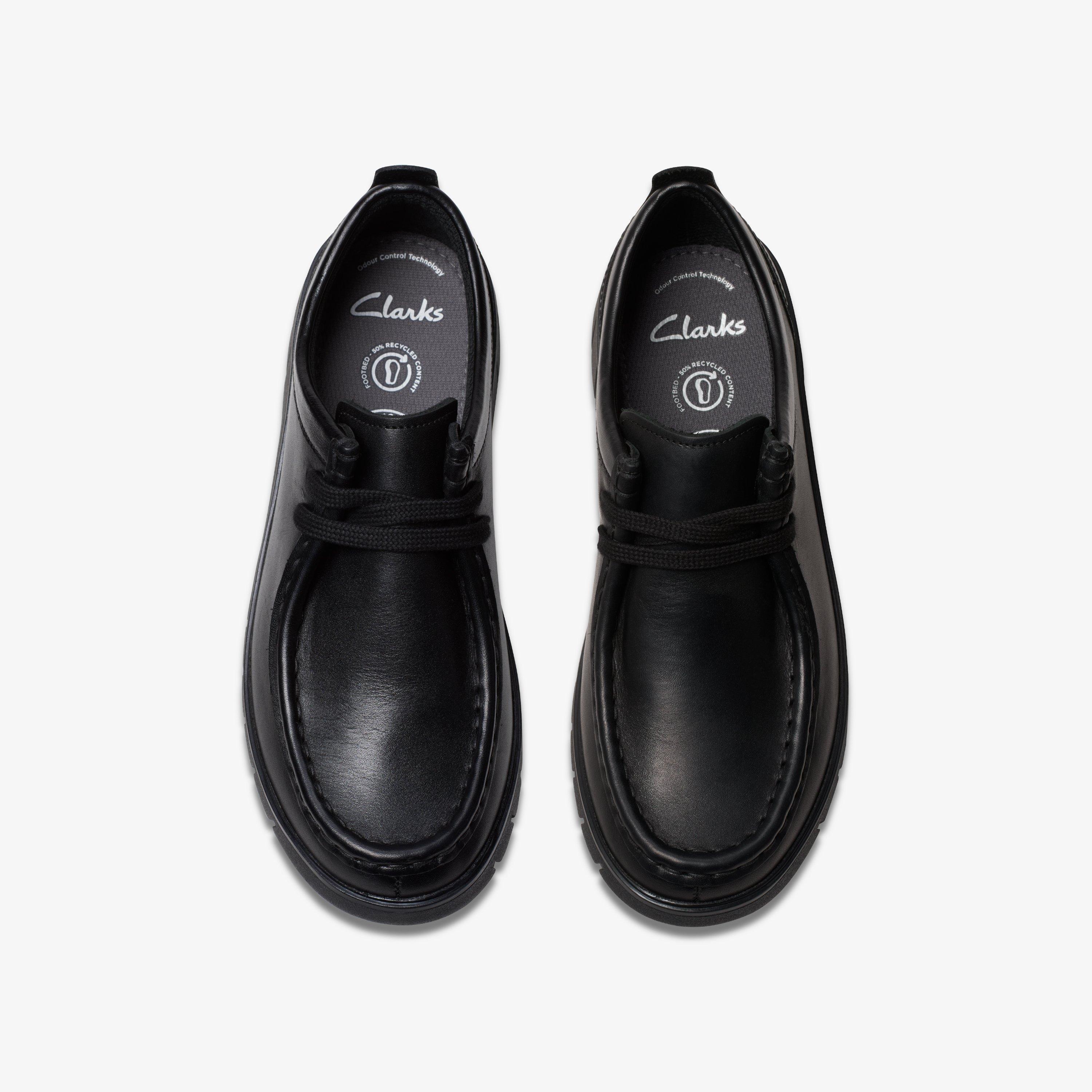 Scarpe in pelle nera per ragazzi Branch Low Youth | Clarks