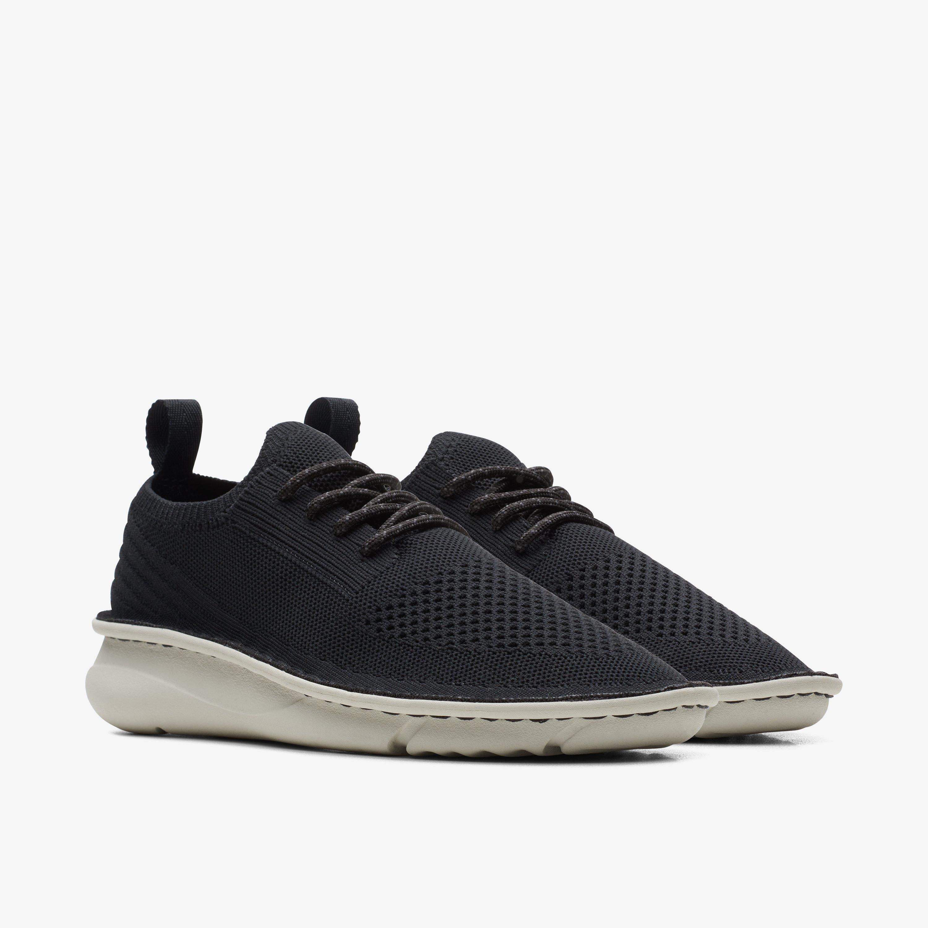 Womens Clarks Origin2 Black Knit Trainers | Clarks Outlet