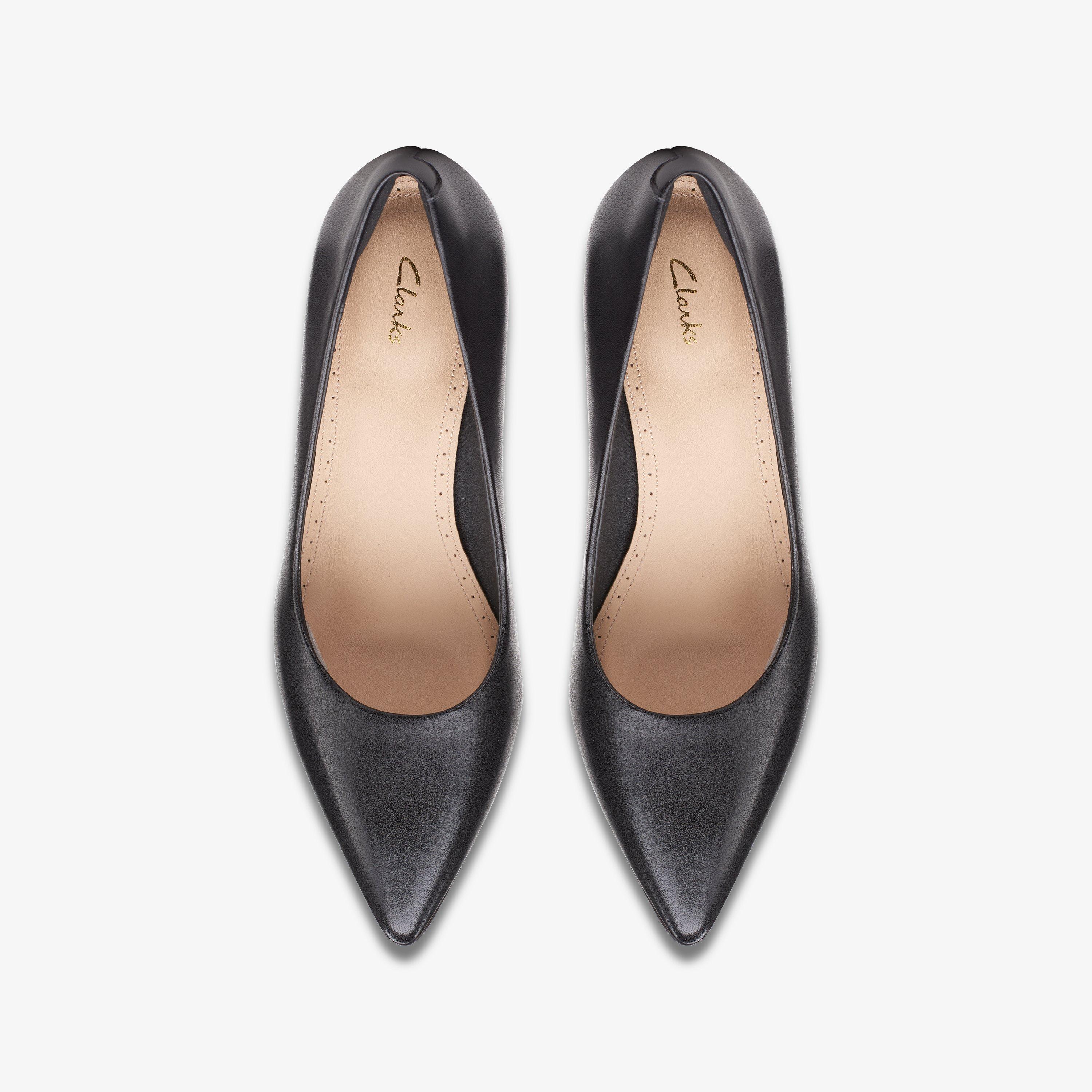 Chaussures à talons hauts en cuir noir Violet55 Rae pour femmes | Clarks