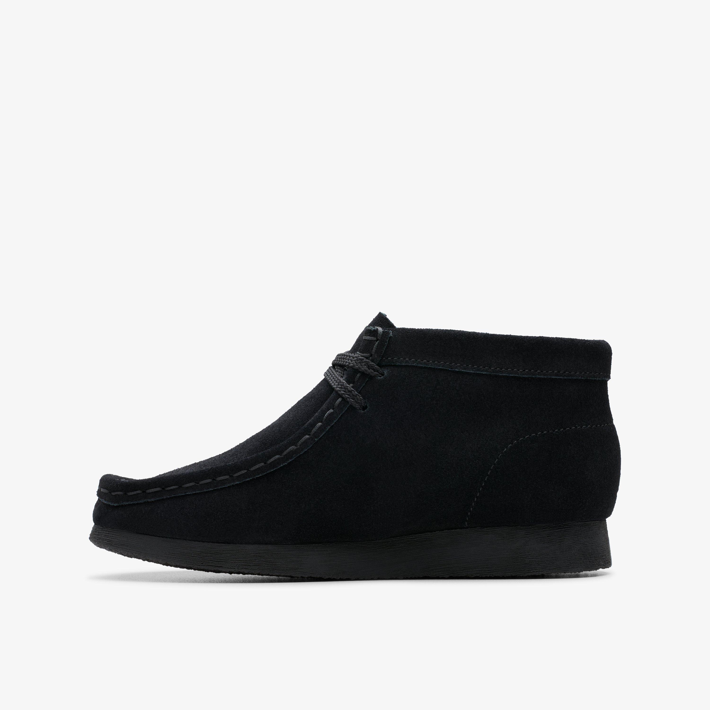 Garçons Filles Enfants Unisexe Wallabee Boot Plus âgés Noir Daim ...
