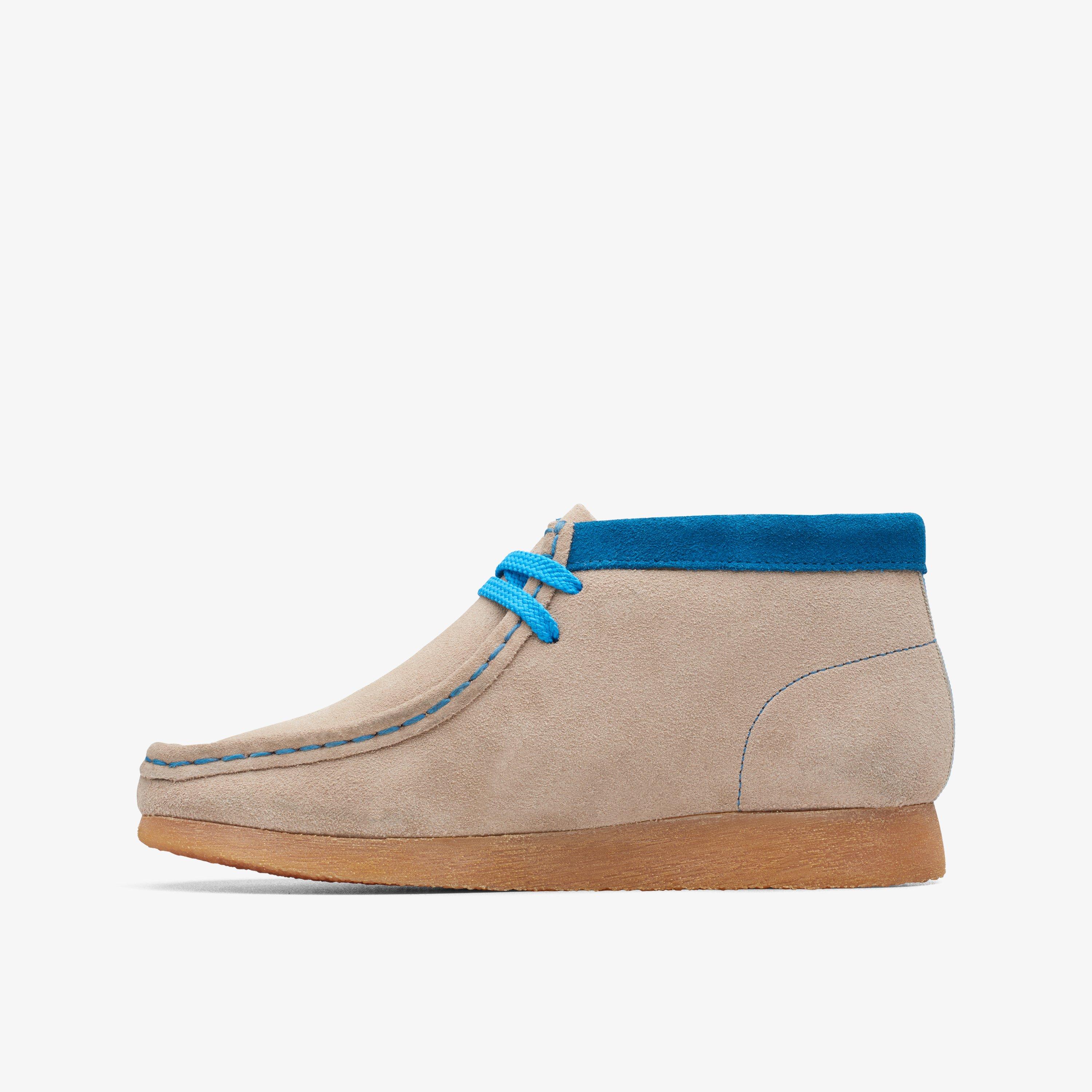 Kids Wallabee Boot Older Sand Combination Boots | Clarks