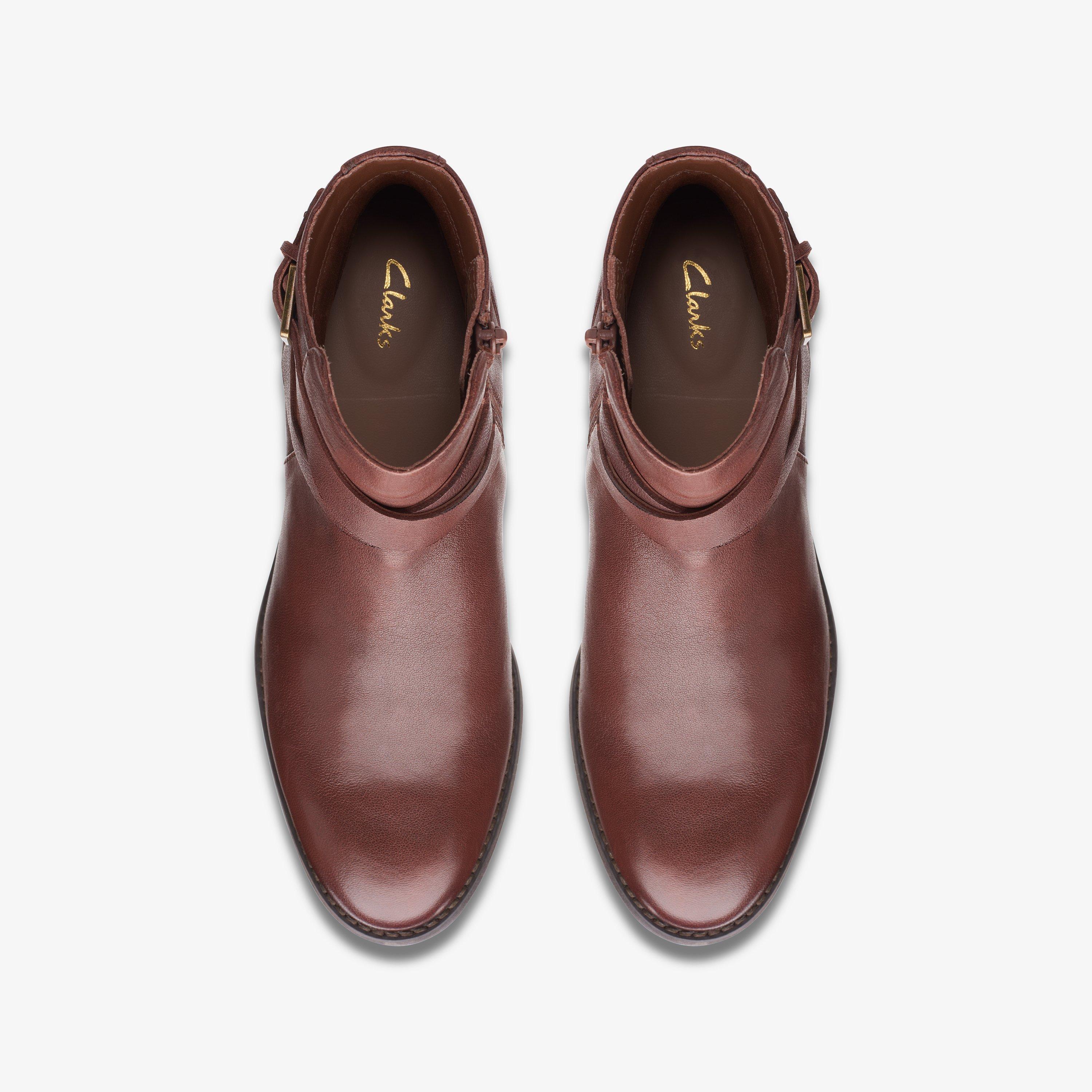 Bottes à cheville en cuir marron britannique pour femmes Hamble Buckle ...