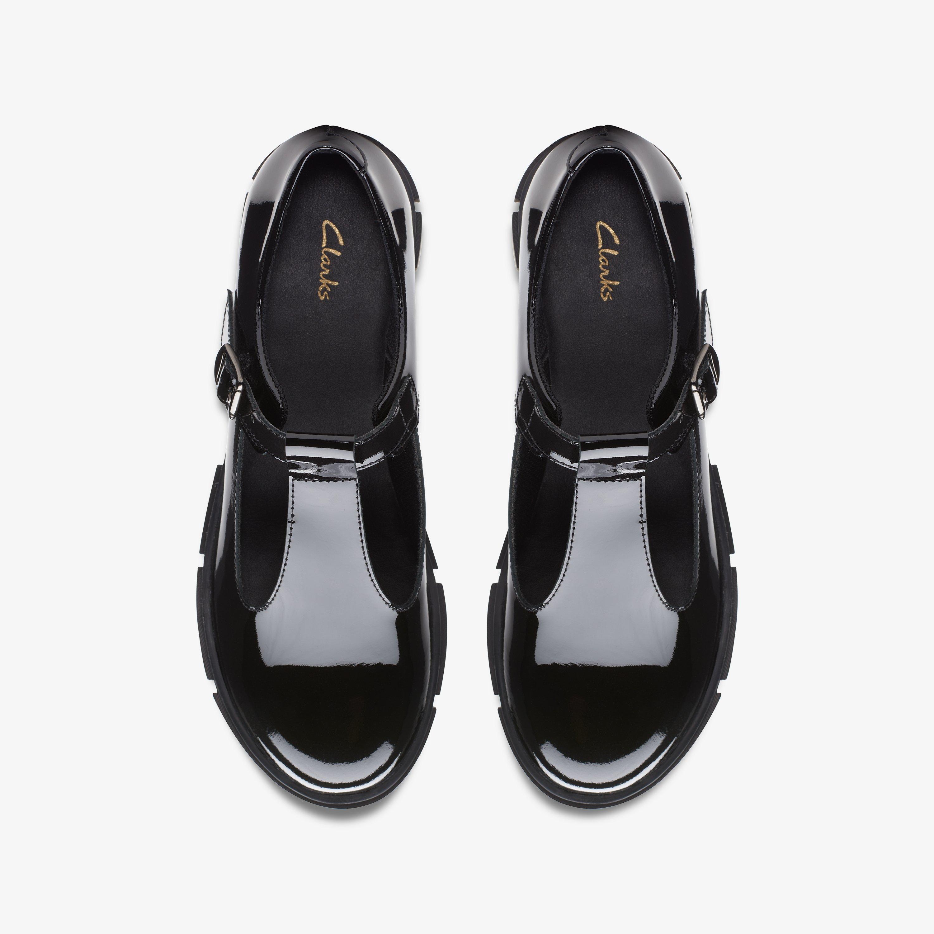 Womens Teala Bar Black Patent T Bar Shoes | Clarks